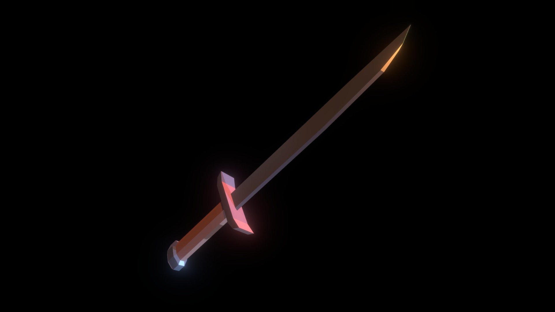 Simple Low Poly Sword - Download Free 3D model by David Skalin ...
