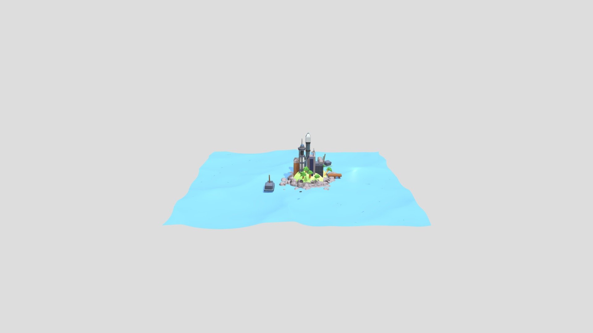 Small Island - 3D model by CreativeAndUniqueNameHere [ced8140] - Sketchfab