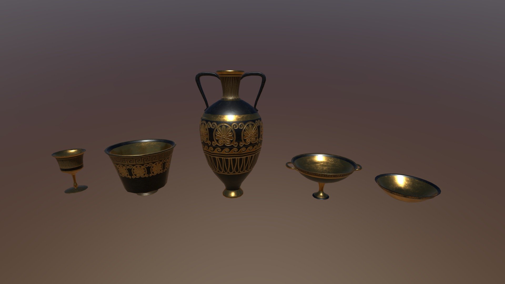 Collection of antique vases - 3D model by NormalMap [ced9814] - Sketchfab