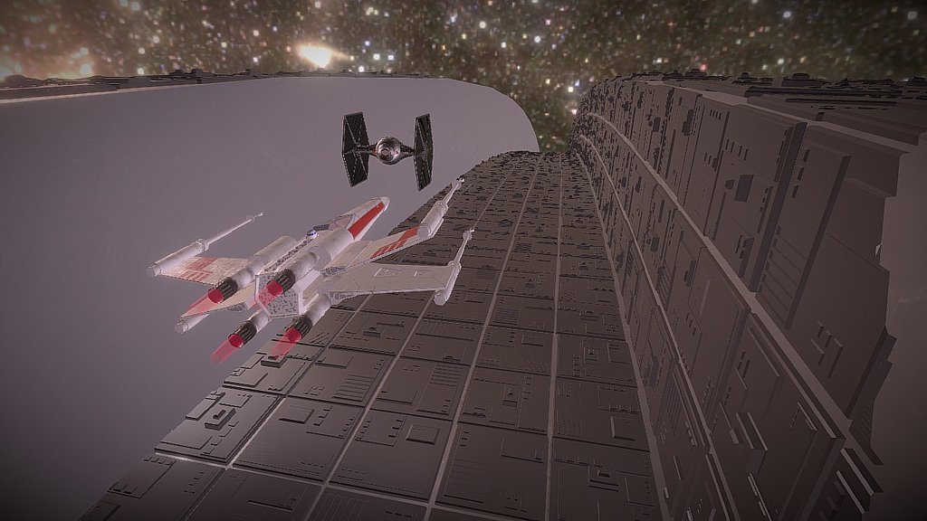 Death Star Trench Run! - animated - 3D model by andersdt [ced99a1 ...