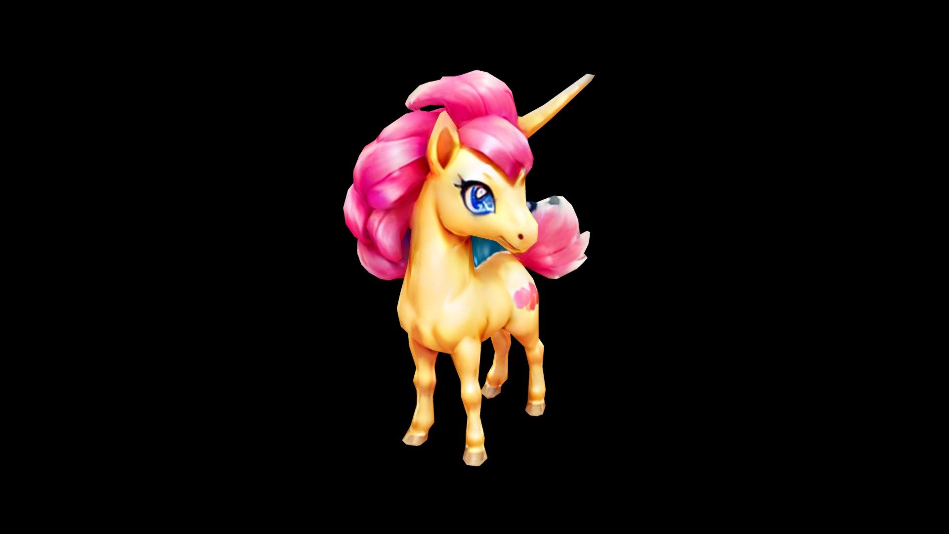 Blissful Pink Fawn A Cartoon Vertebrate Mythical - Download Free 3D ...