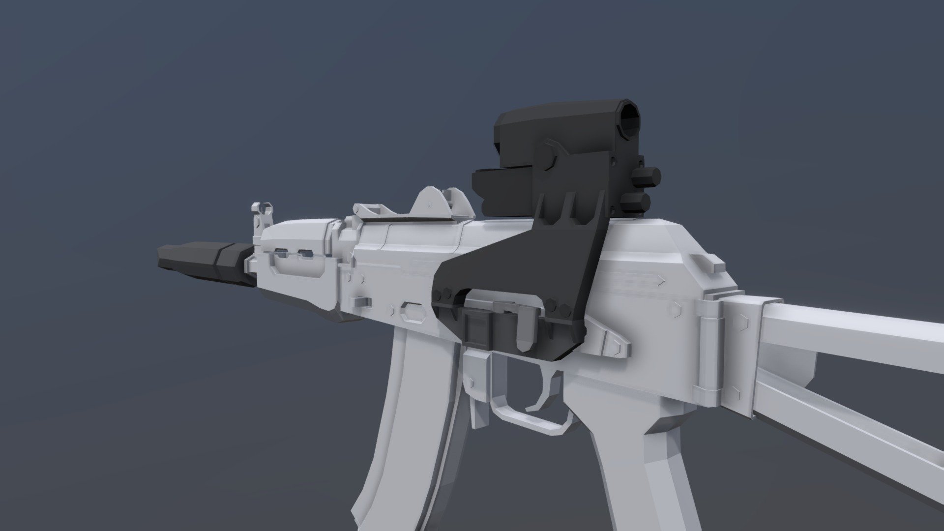 1p63 & Pbs-4 on AKS-74U (Low Poly) - Download Free 3D model by 417000 ...