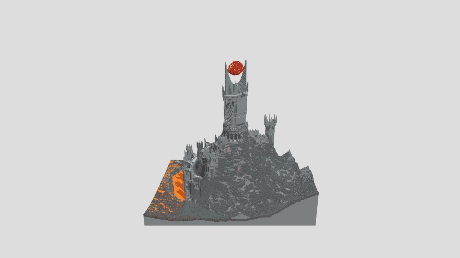 Torre De Sauron Minecraft Barad Dur, The Dark Tower Of Sauron.Lord Of