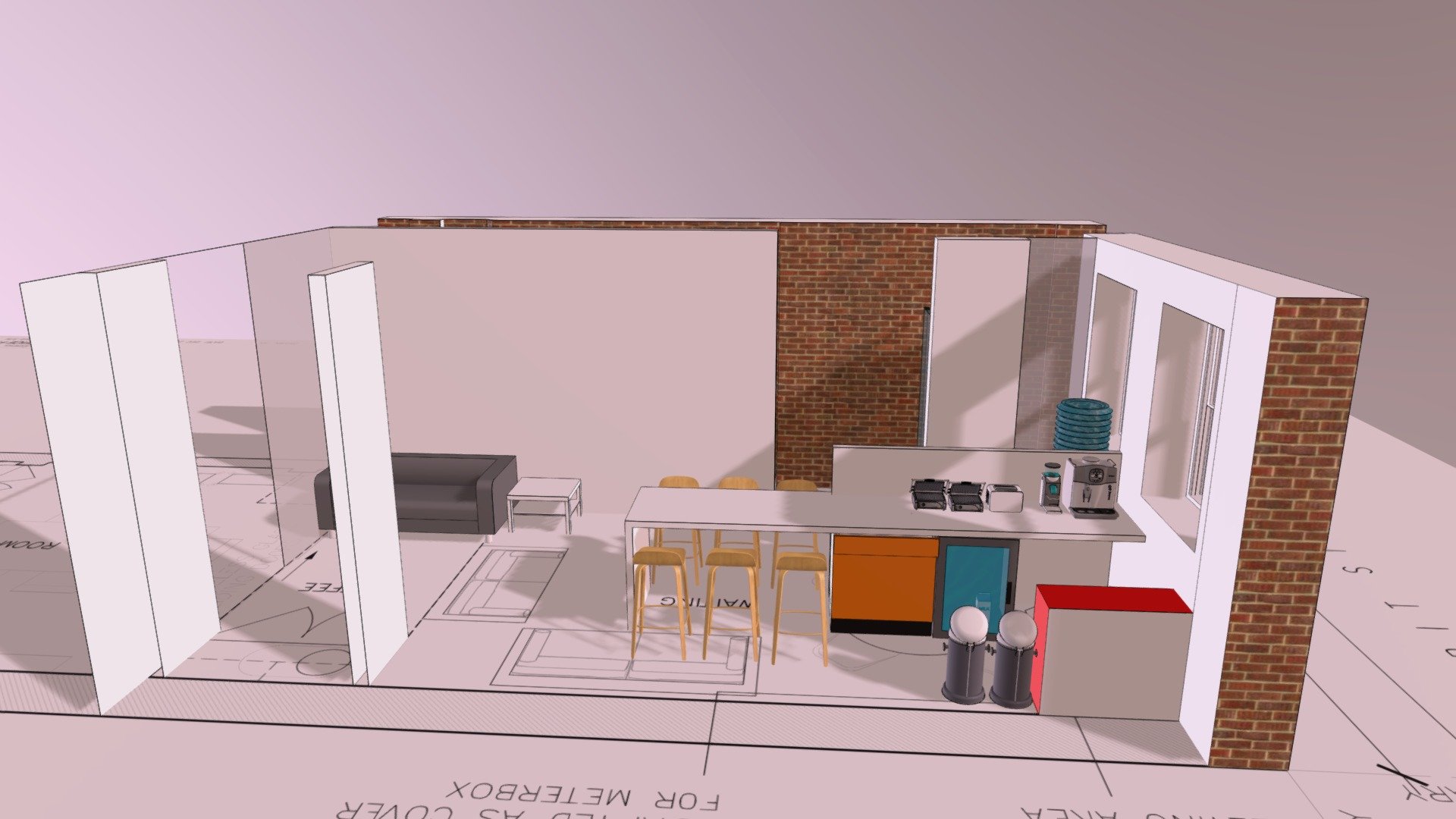 Kitchen Mock up - 3D model by elliott klein (@elliottklein) [cee44f2 ...
