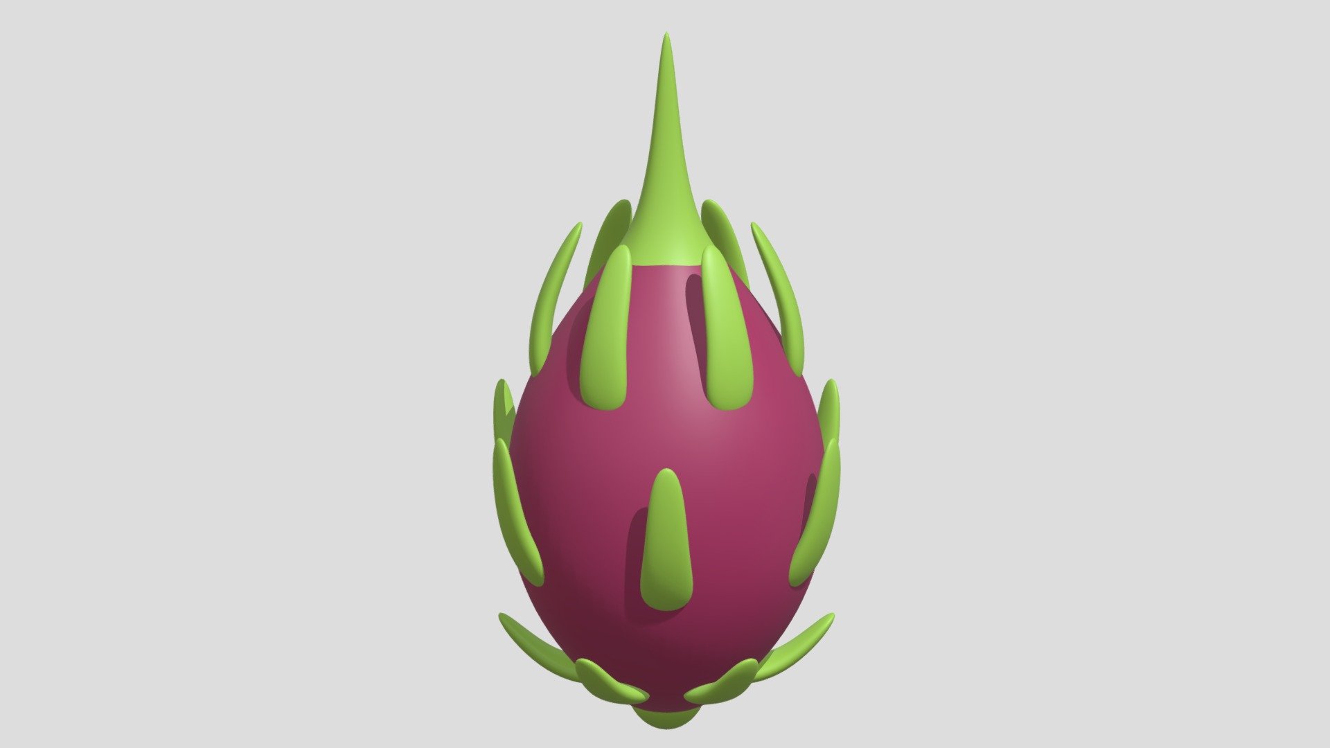 Cartoon Dragon Fruit Pitaya - Buy Royalty Free 3D model by Philip Storm ...