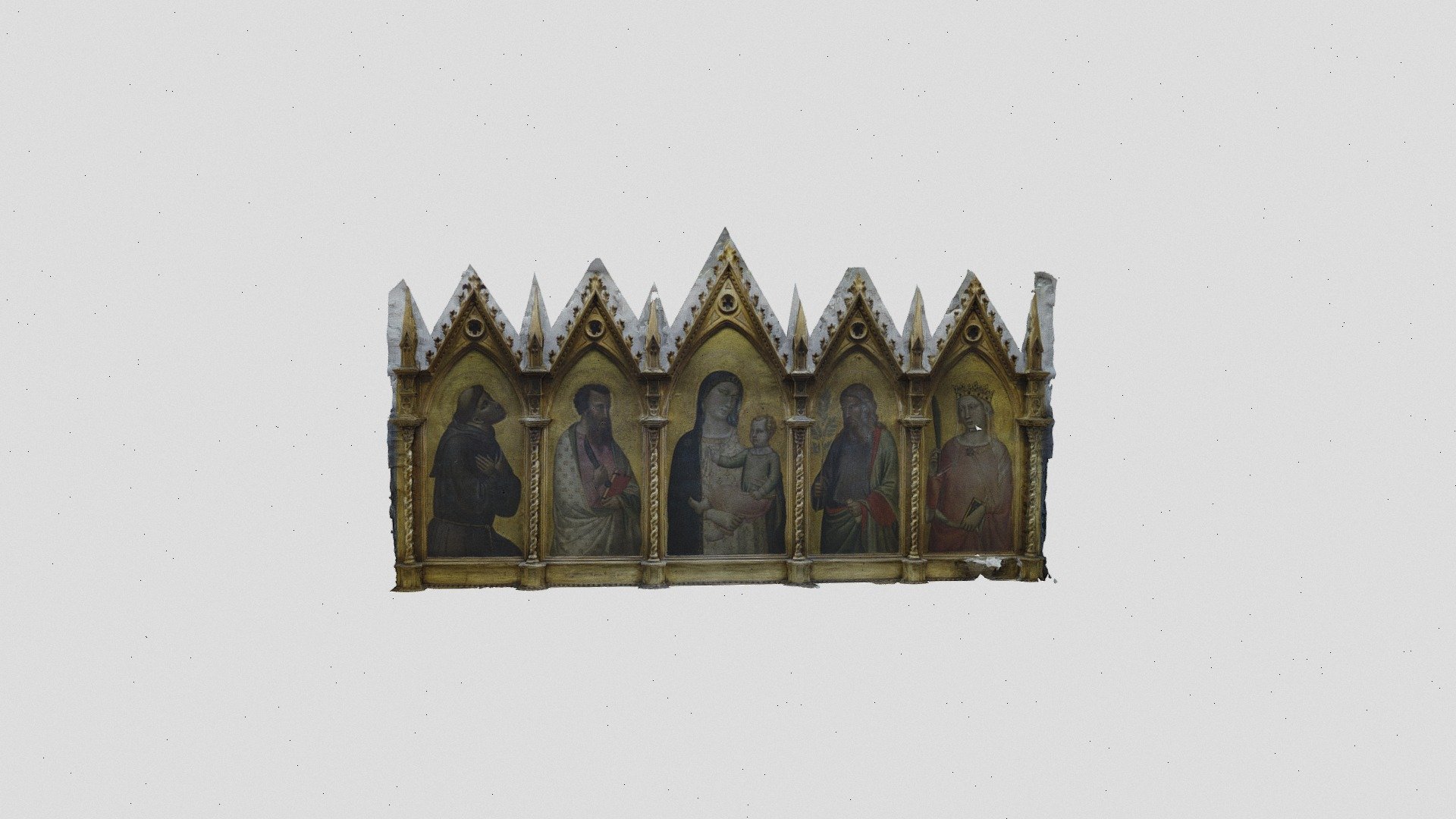 Bernardo Daddi Madonna Con Bambino E Santi 3d Model By Alessia