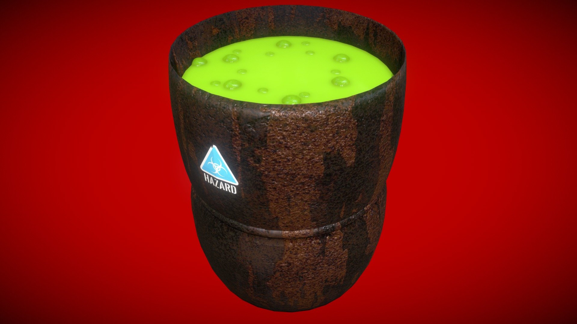 Bubbling toxic waste barrel (animated) - Download Free 3D model by ...