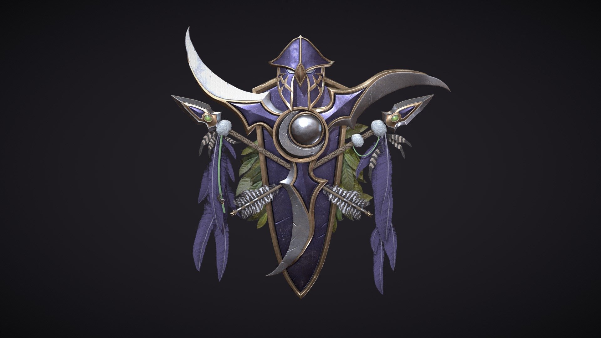 Night Elves Crest - 3D model by callado_monica [ceed460] - Sketchfab