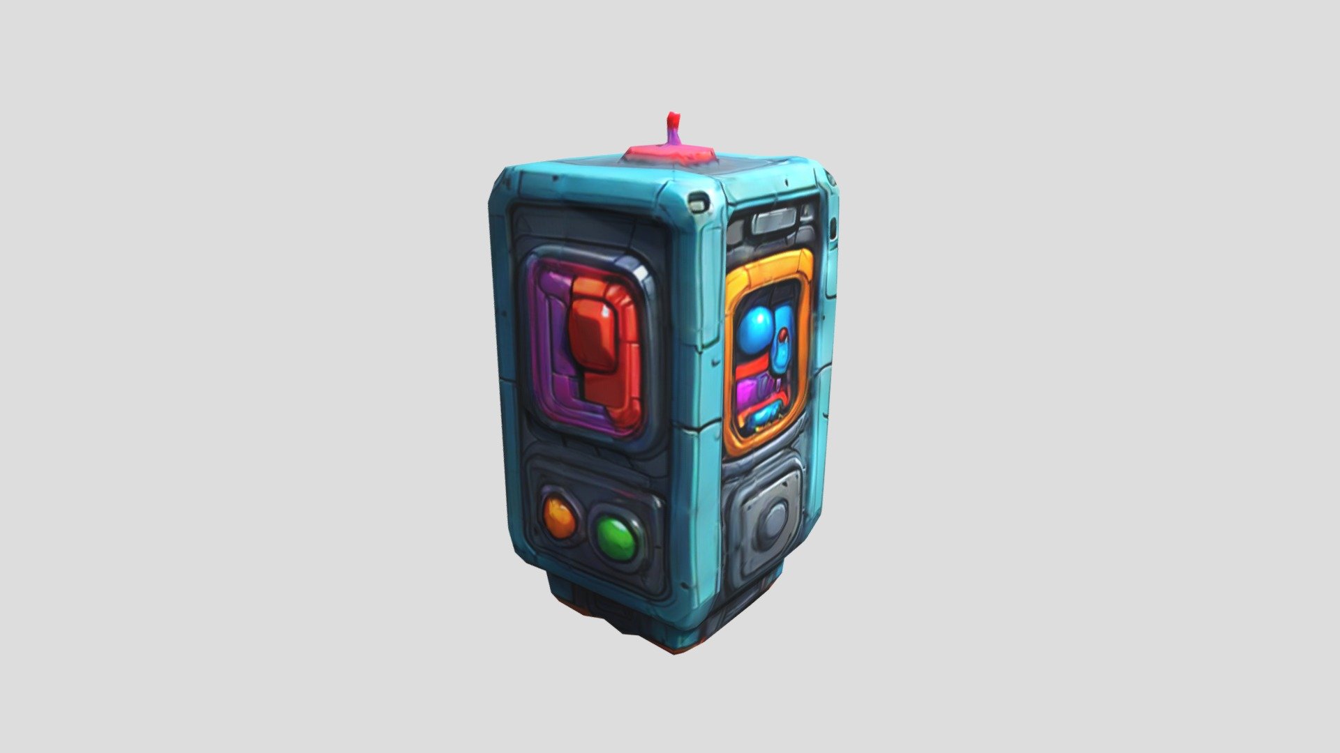 An Illustration of Colorful and Modern Robot - Download Free 3D model ...