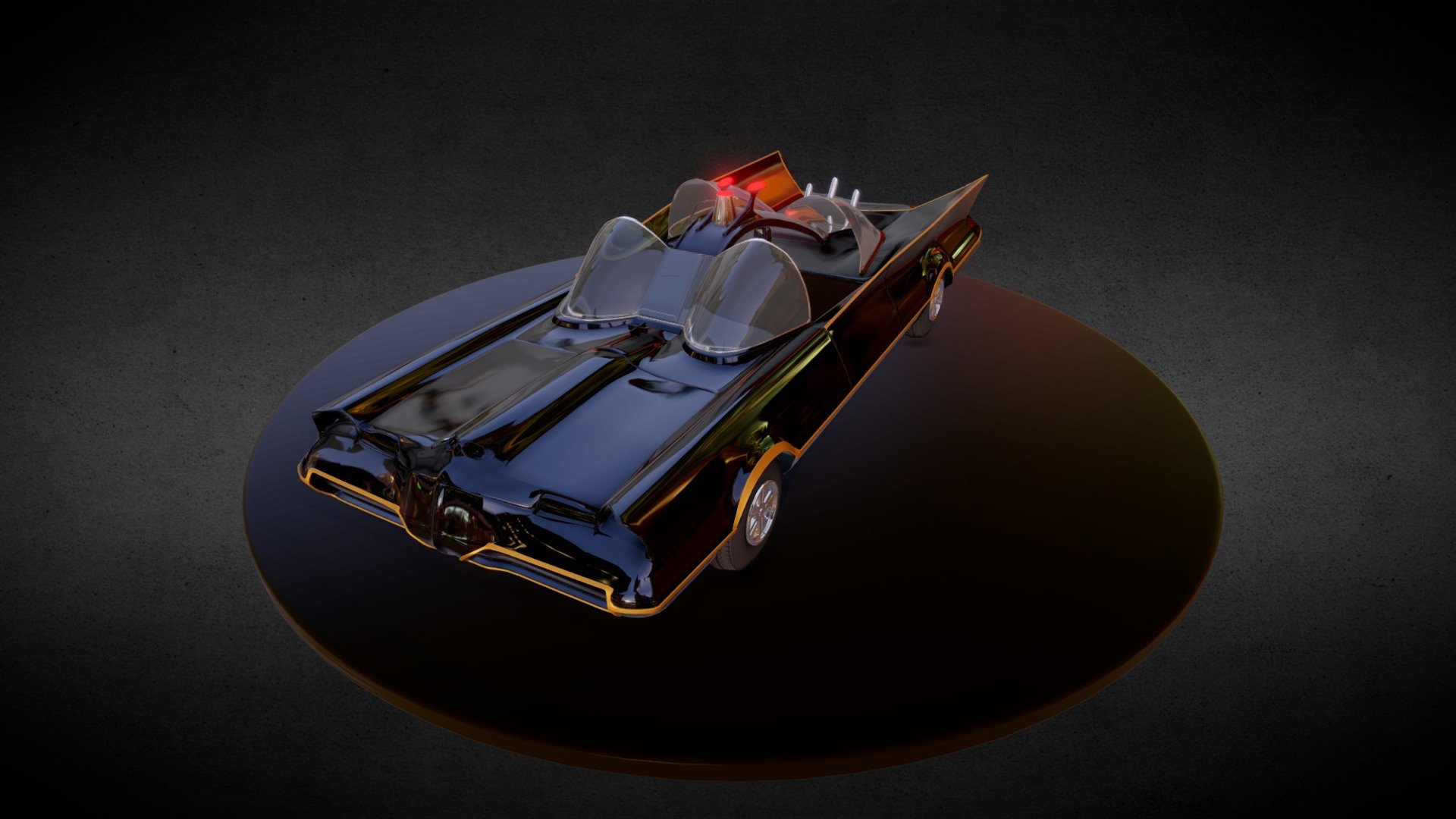 Batmobile 1966 TV version - 3D model by adam1966 [cef489a] - Sketchfab