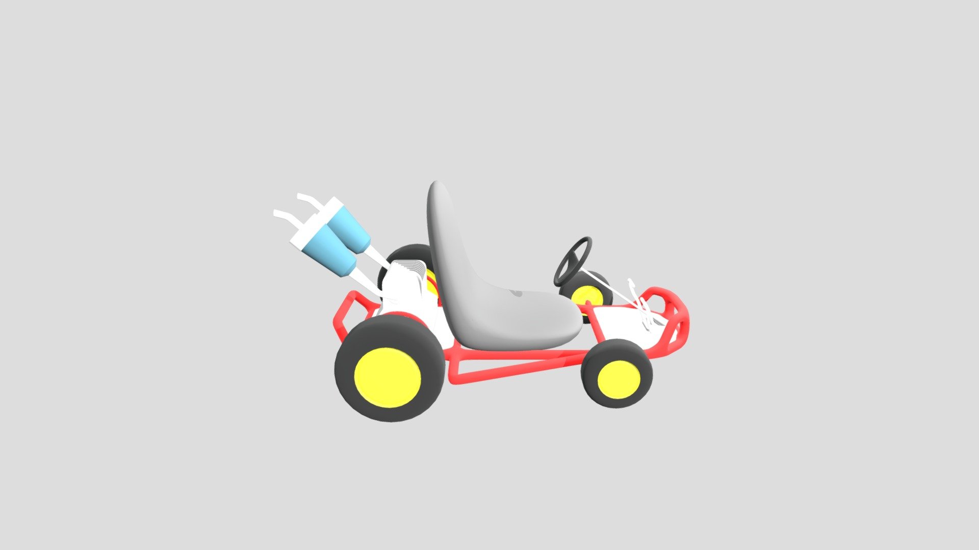Mario Kart 64 Car - 3D model by aidannicholascollins [cef5638] - Sketchfab