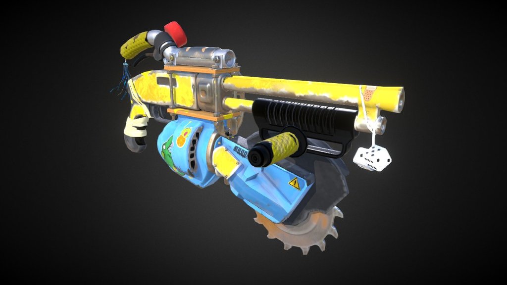 Saw Gun - 3D model by Jay Broderick (@jmbroderick) [cef655b] - Sketchfab