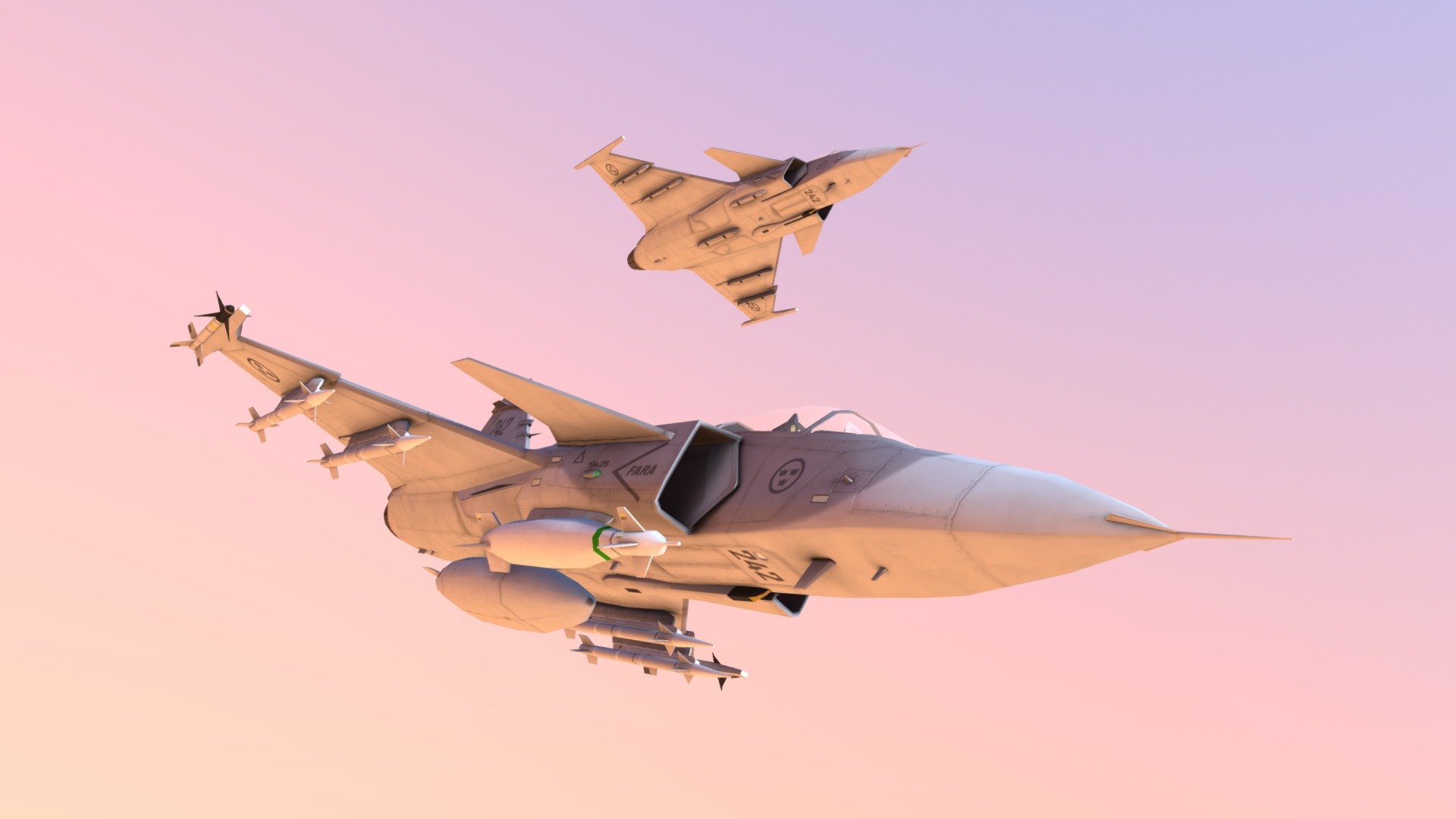 JAS 39 Gripen - #2 (2011) - 3D model by ikonane [cef7cee] - Sketchfab