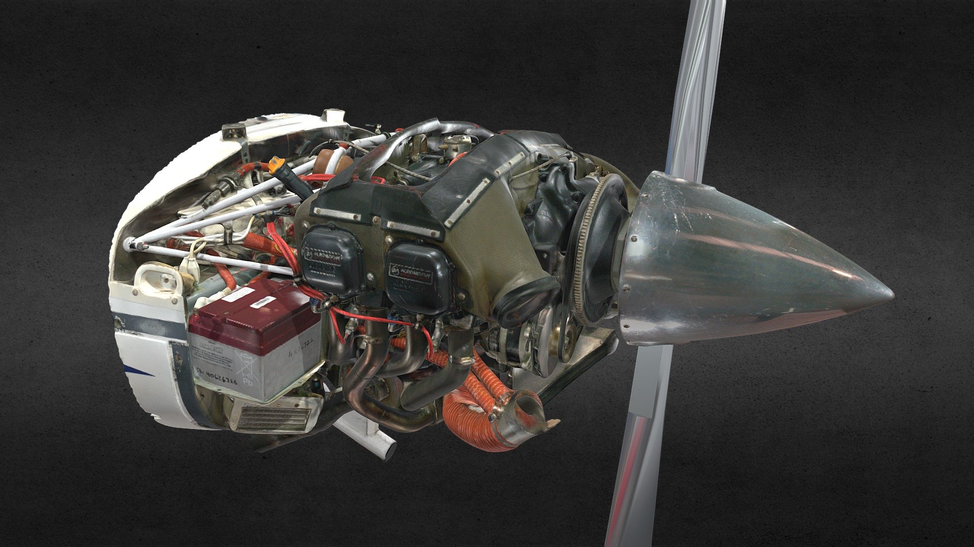 Diamond DA40 engine - Download Free 3D model by Massey University ...