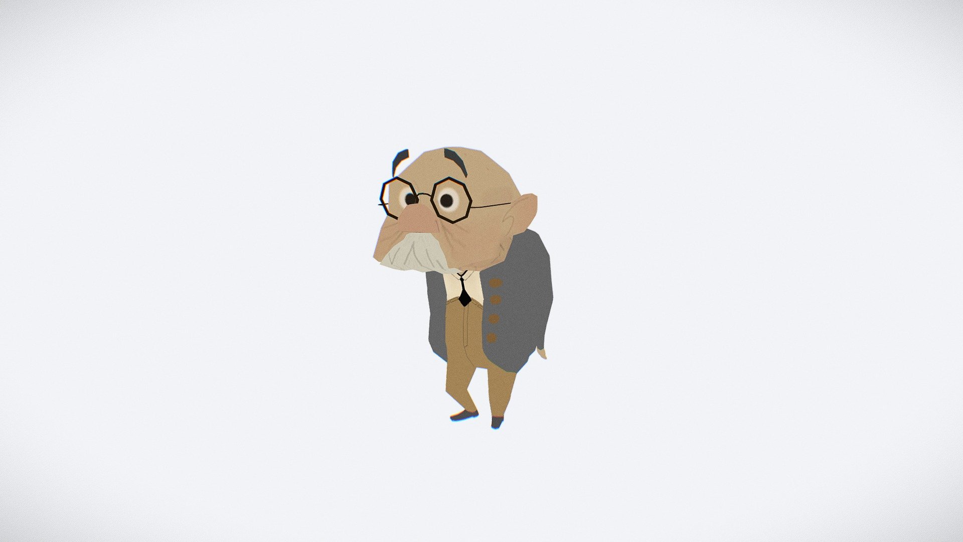 Lowpoly Old Man - 3D model by Defoe_Z20 [cefb963] - Sketchfab