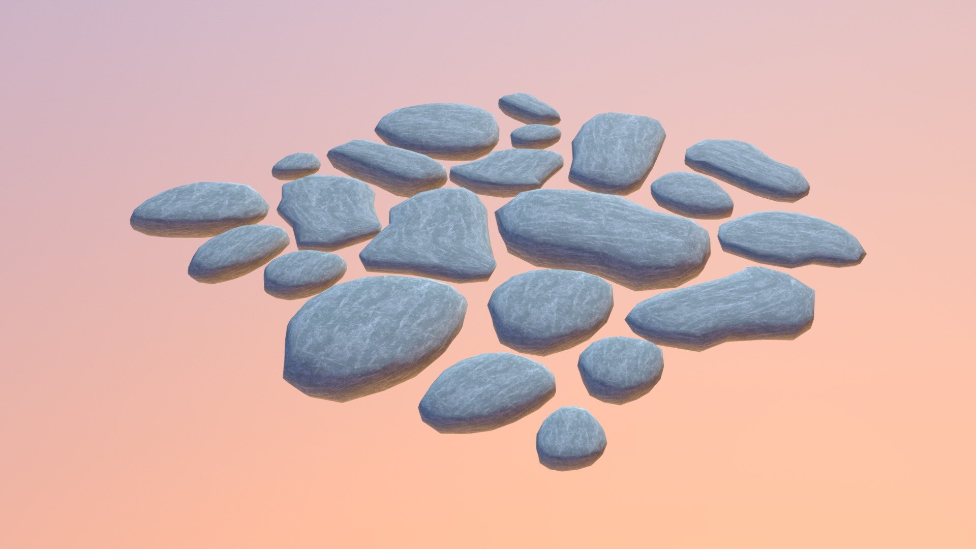 Gray Pebbles - 3D model by HannahKim (@JangMiMedia) [cefba00] - Sketchfab