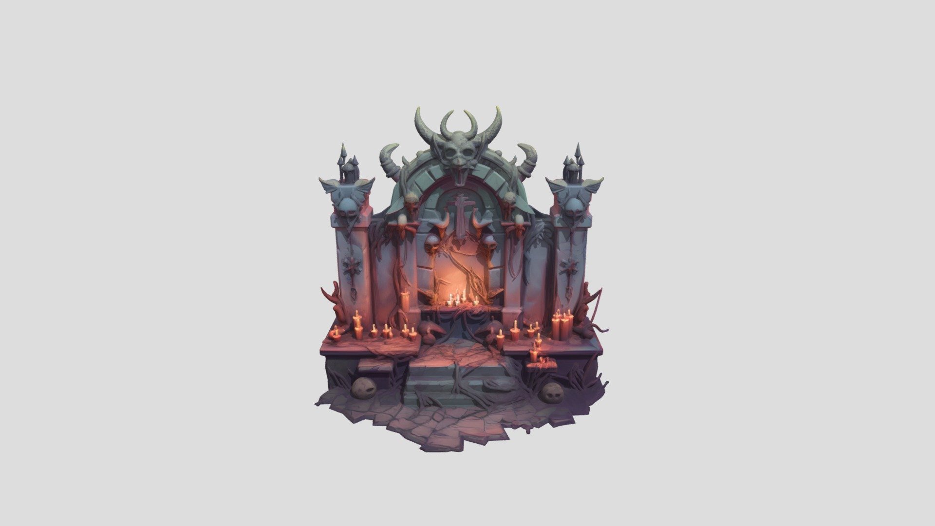 Evil Cultist Altar – Stylized 3D Game Prop - Download Free 3D model by ...
