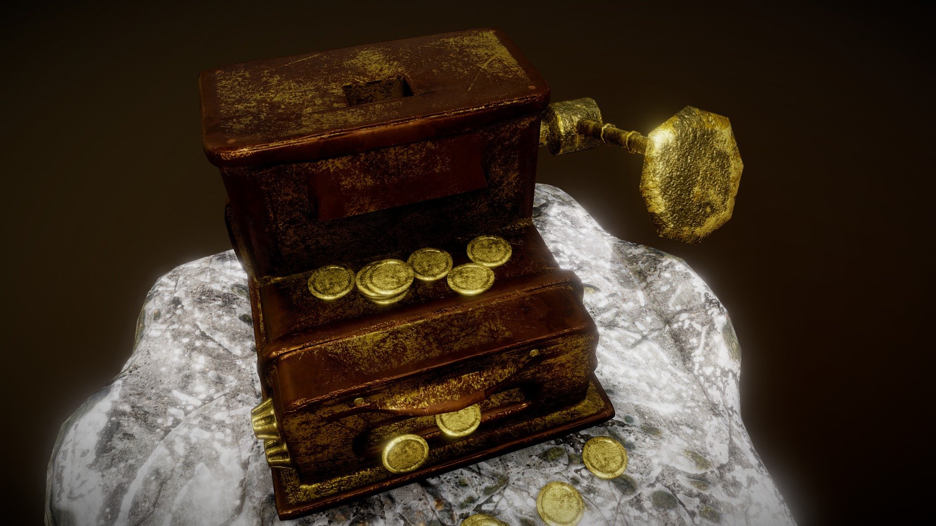 Gold Machine - 3D model by nanoSpawn [cefe348] - Sketchfab