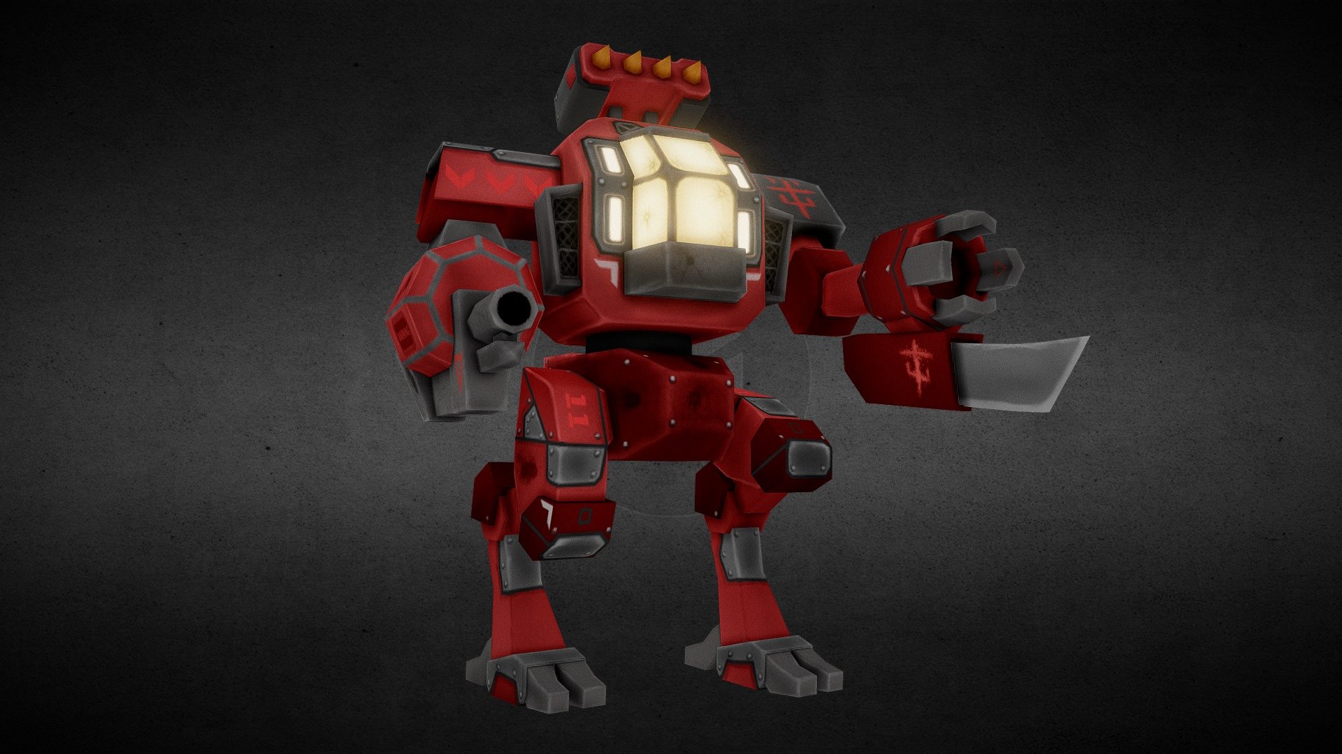 Hand-Painted Mech - 3D model by Ivaskiv Grigory (@Livagof) [cf000f1 ...