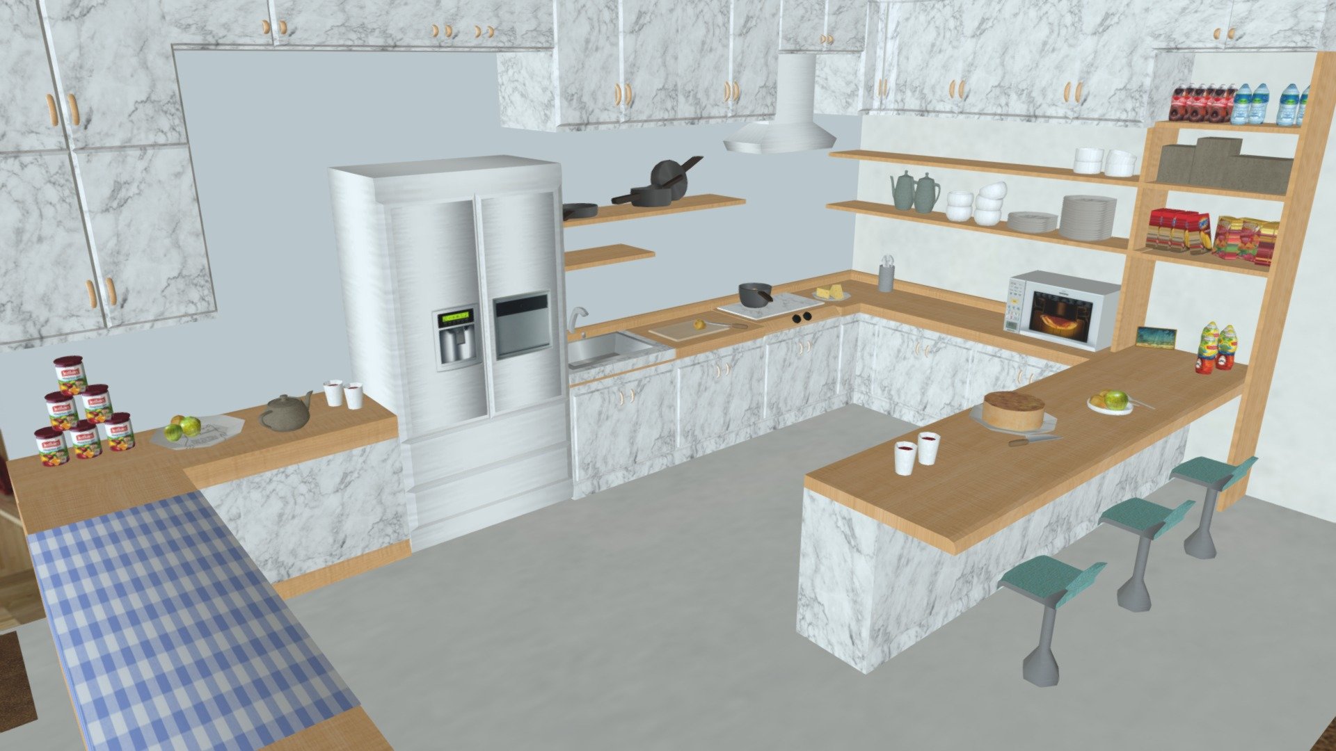 Kitchen - 3D model by xia211 [cf01487] - Sketchfab