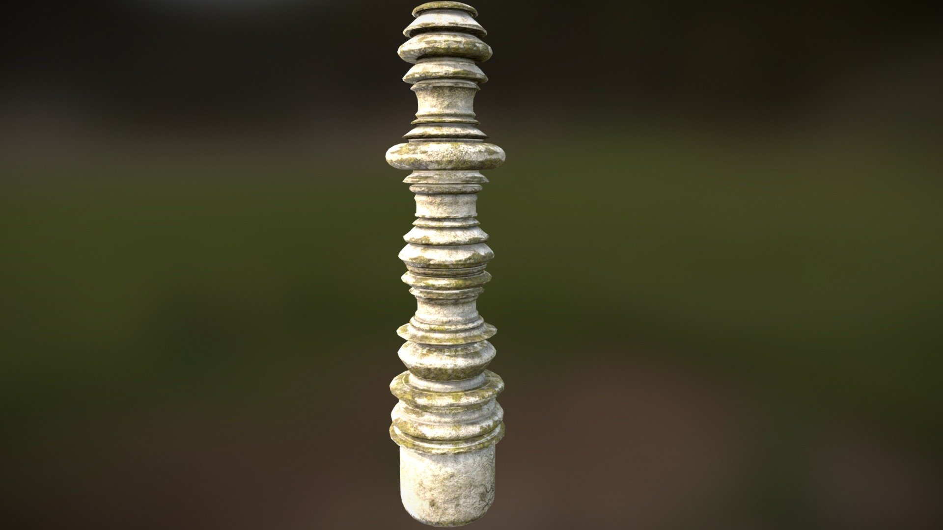 Mossy Stone Pillar - 3D model by FrazierChristopher [cf0ac9f] - Sketchfab