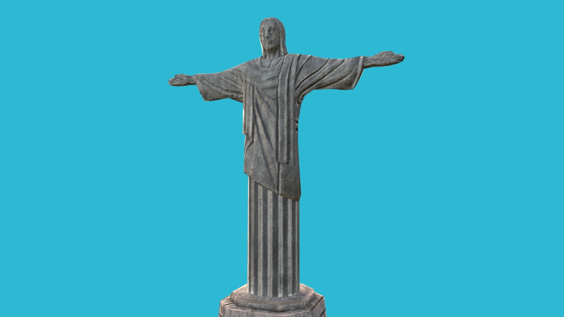 Christ The Redeemer Rio Statue LowPoly - Buy Royalty Free 3D model by ...