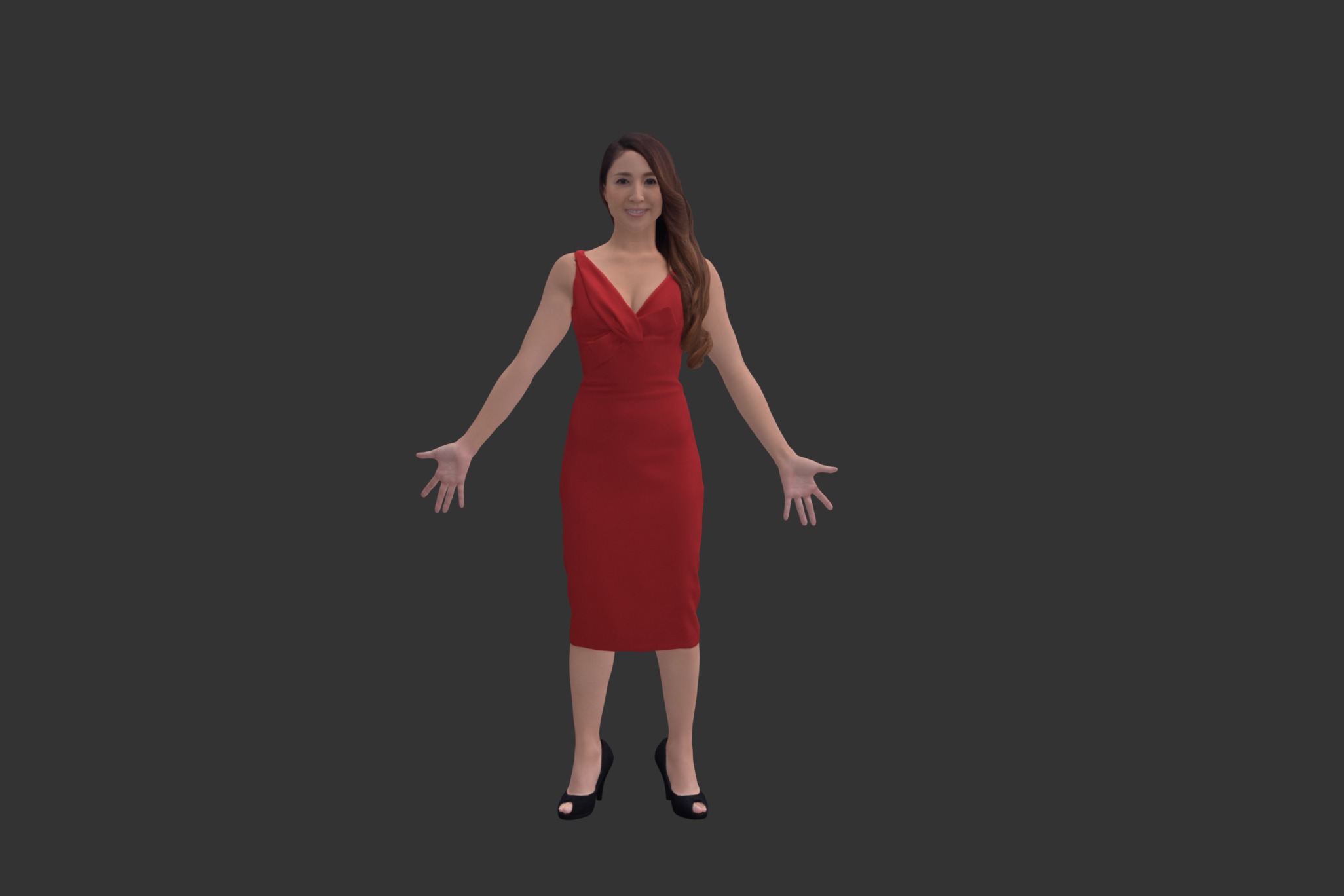 Woman_reddress_01_50k - 3D model by doobjapan [cf0c7d3] - Sketchfab