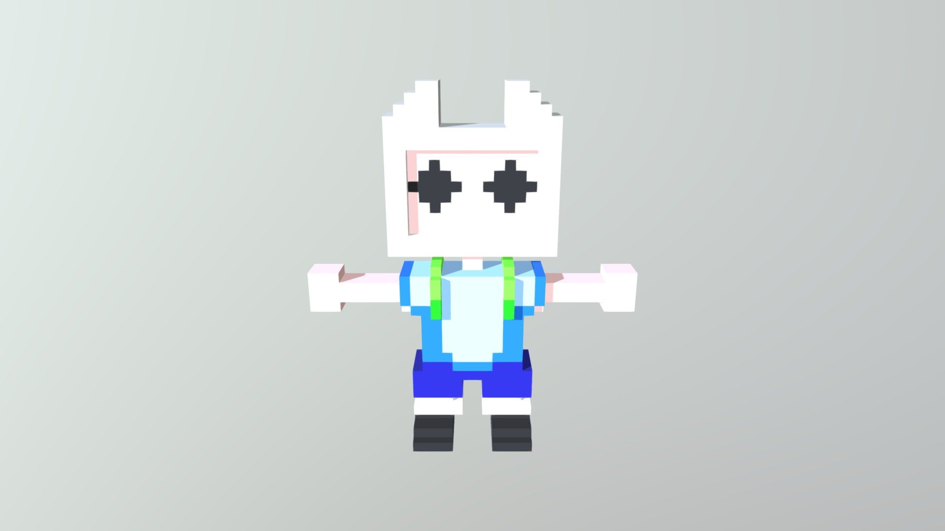 Finn - Adventure Time - Pixel Art - Download Free 3D model by Jormun ...