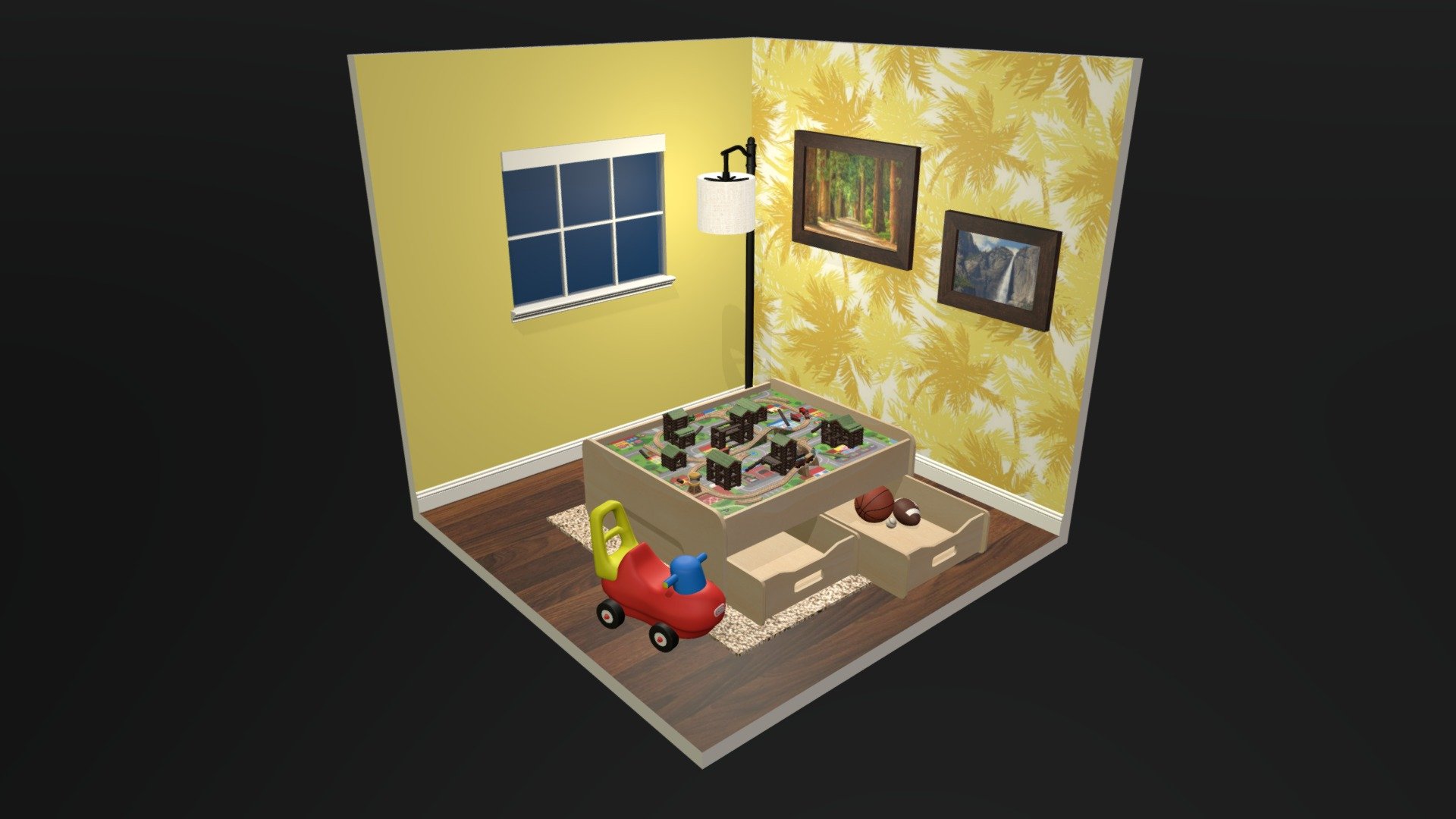 Kid's Playroom - 3D model by Shayne Piskule (@spiskule) [cf0d4aa ...