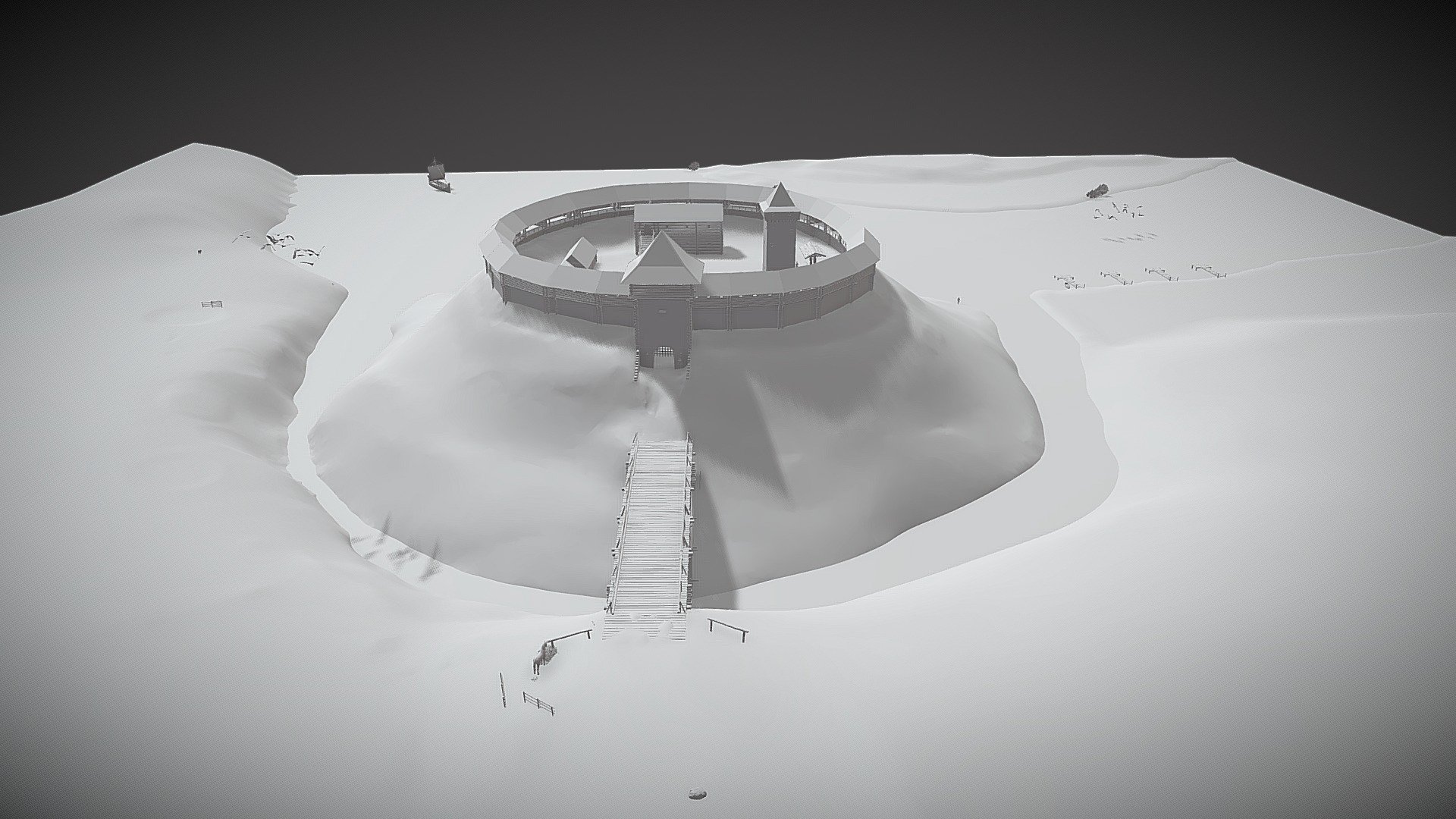 Drohiczyn Castle Reconstruction - 3D model by Saulius.Zaura [cf164b8 ...