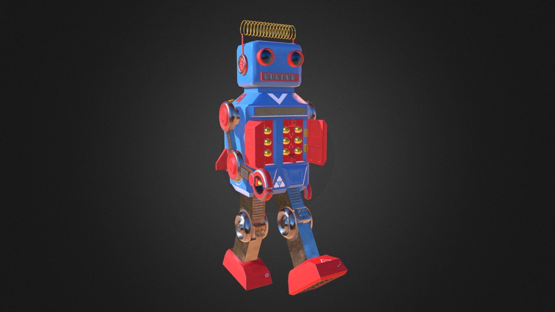 Retrobot - 3D model by JKnight [cf1b050] - Sketchfab