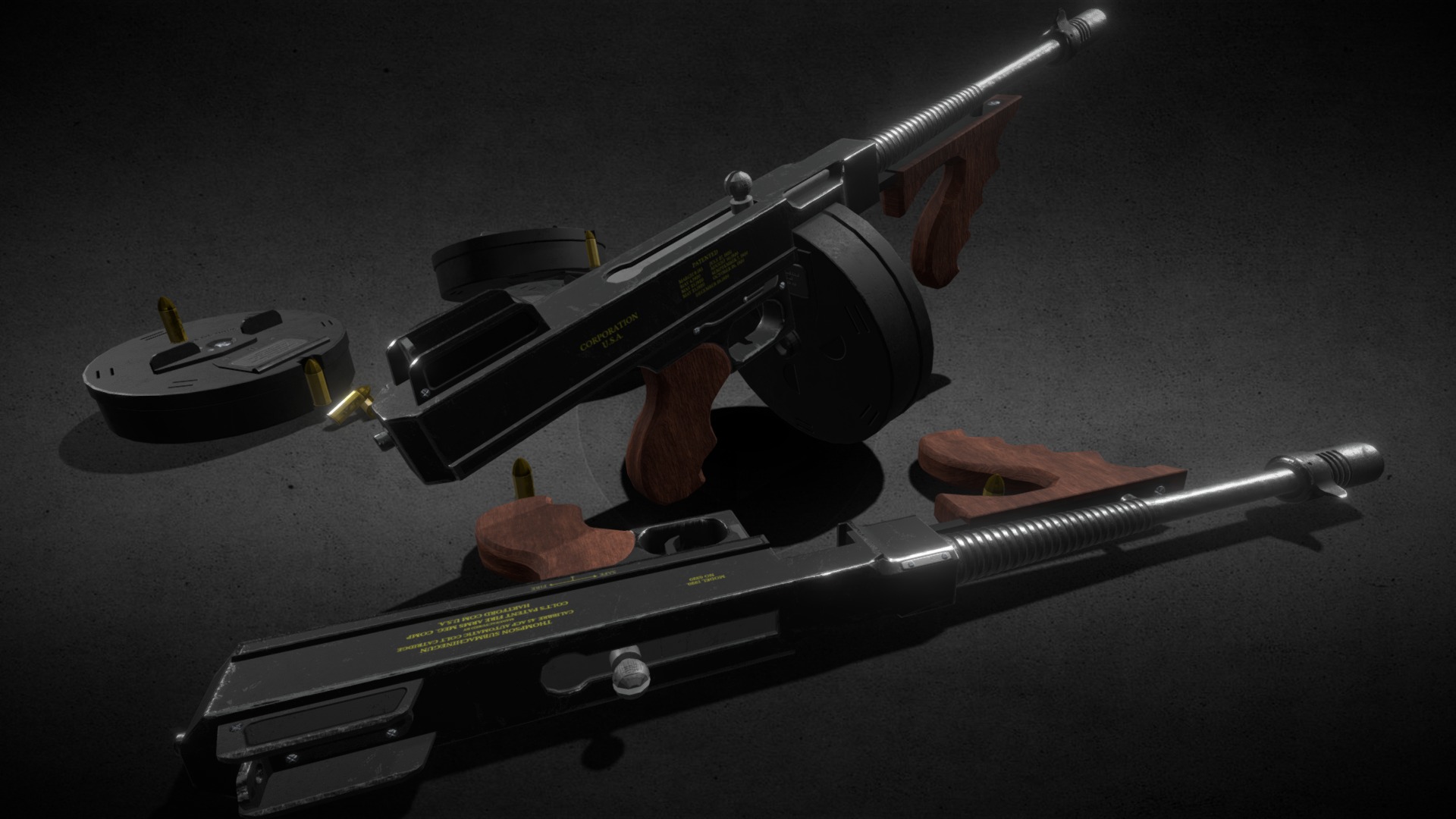 Tommy Gun - 3D model by Cut_22 [cf1c263] - Sketchfab