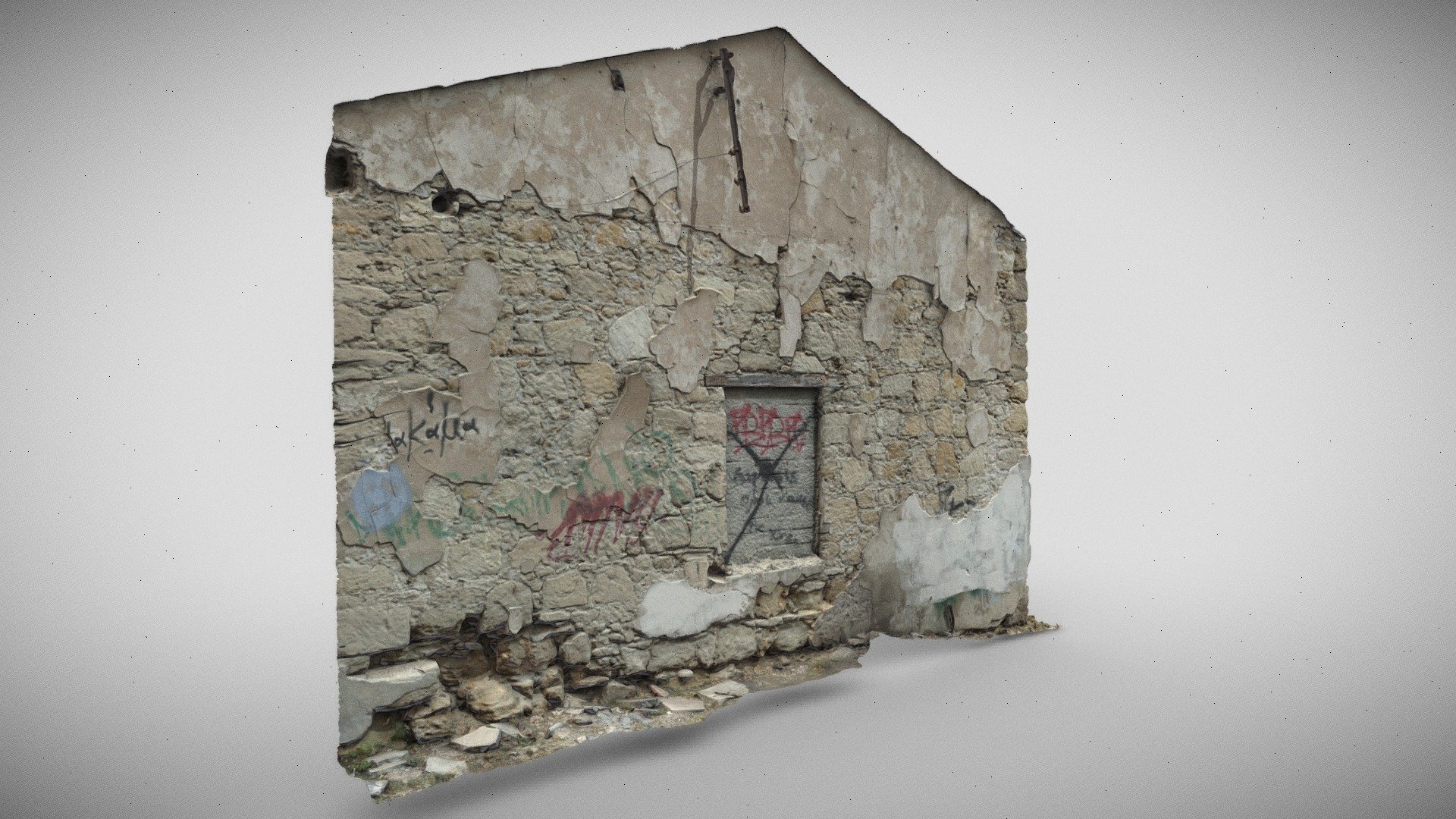 Wrecked Building Facade - Download Free 3D model by olkaad [cf1d08b ...