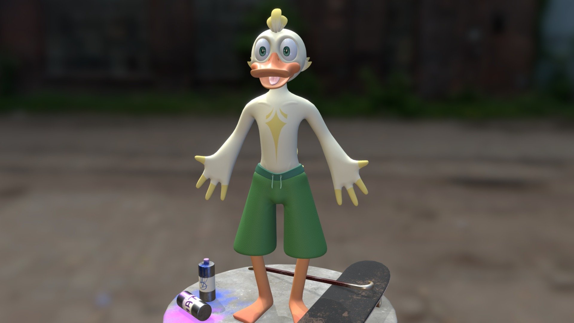 Ñata The Skater Duck - 3D model by PlayBruh [cf1fb6b] - Sketchfab