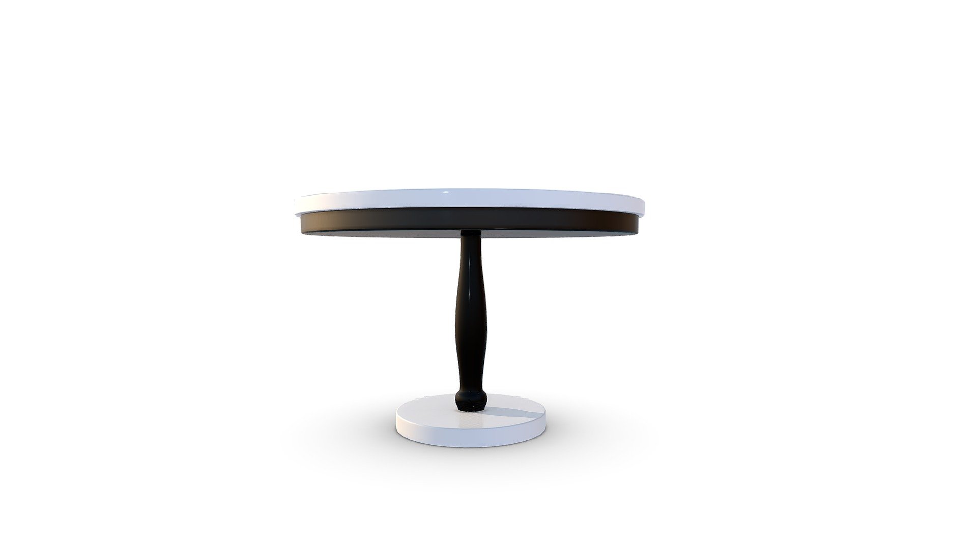 Black And White Modern Round Table - Buy Royalty Free 3D model by 3dia ...