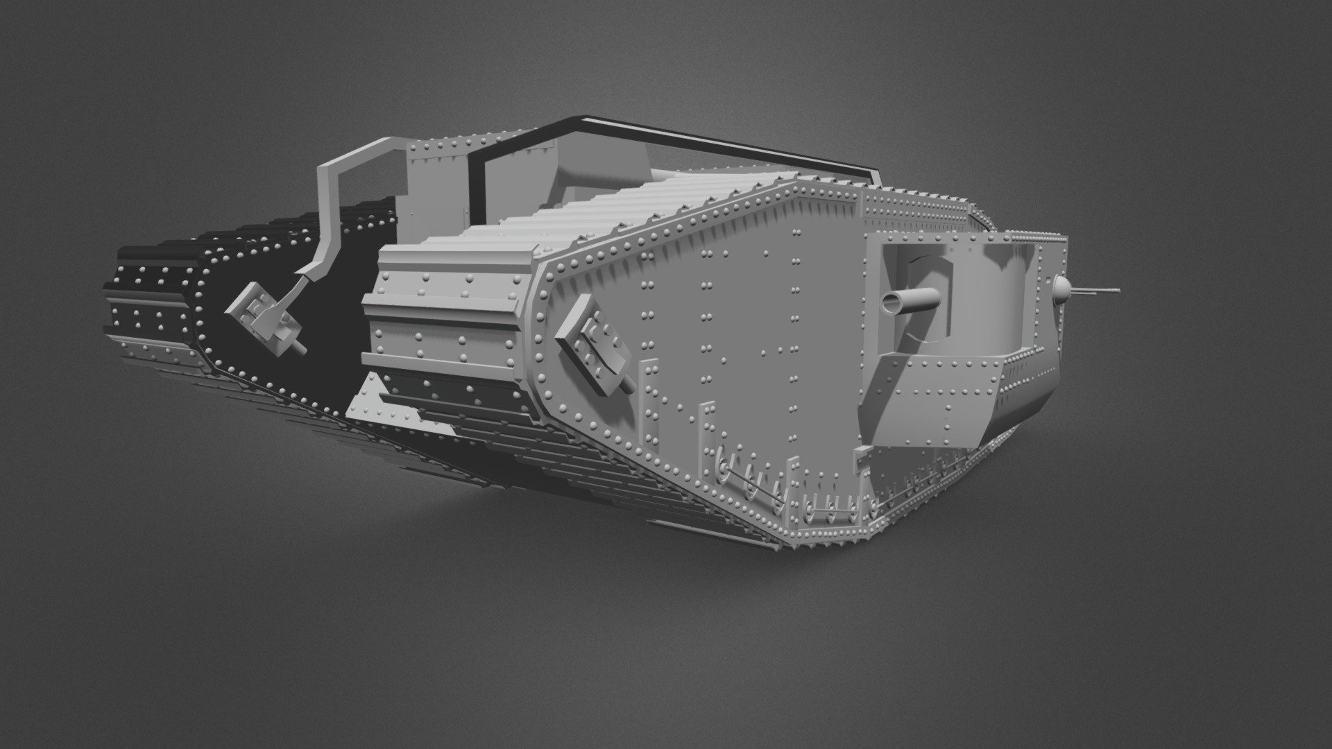 Mark V Tank [In Progress] - 3D model by ByapY [cf2059f] - Sketchfab