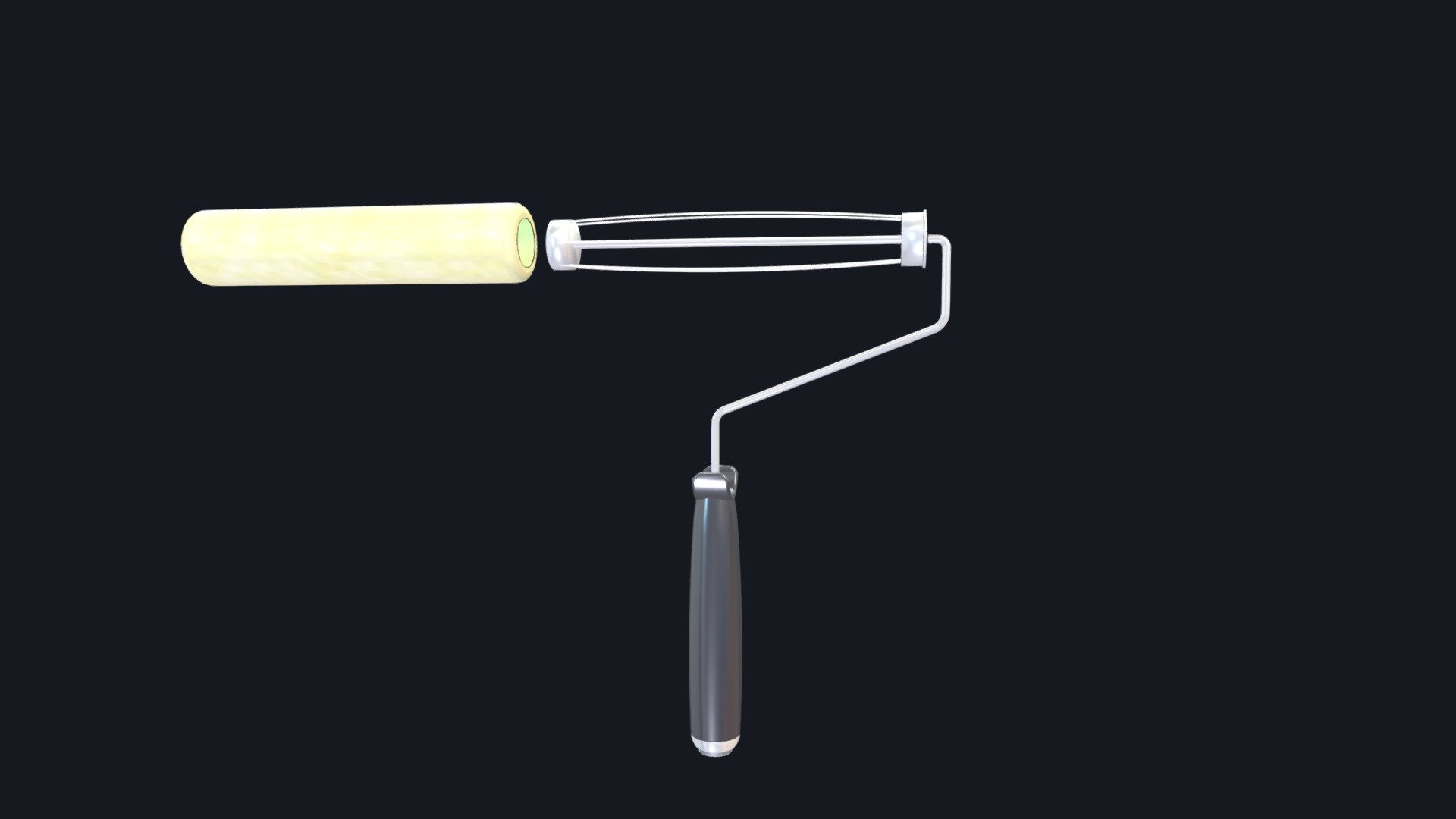 Paint roller - 3D model by Ammonite (@rickharris7) [cf23d70] - Sketchfab