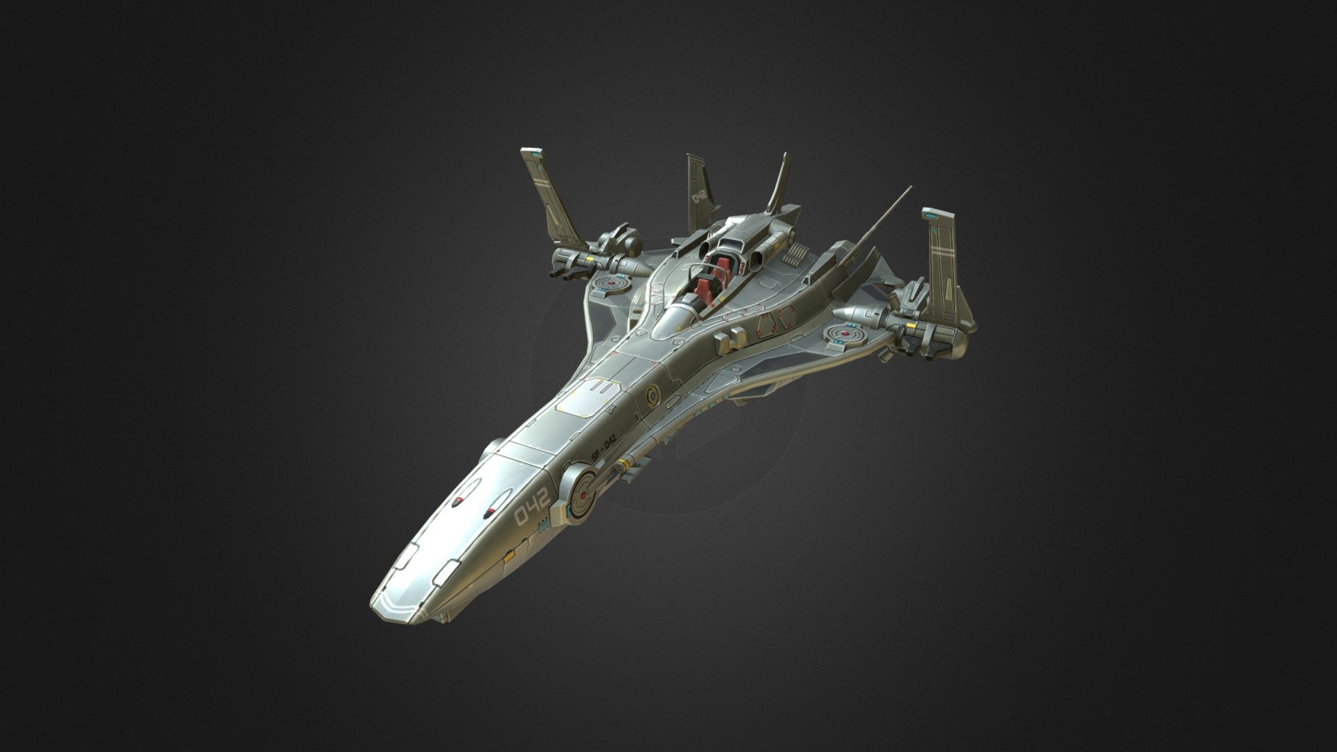 Falcone Starfighter - 3D model by night_elf [cf26e40] - Sketchfab