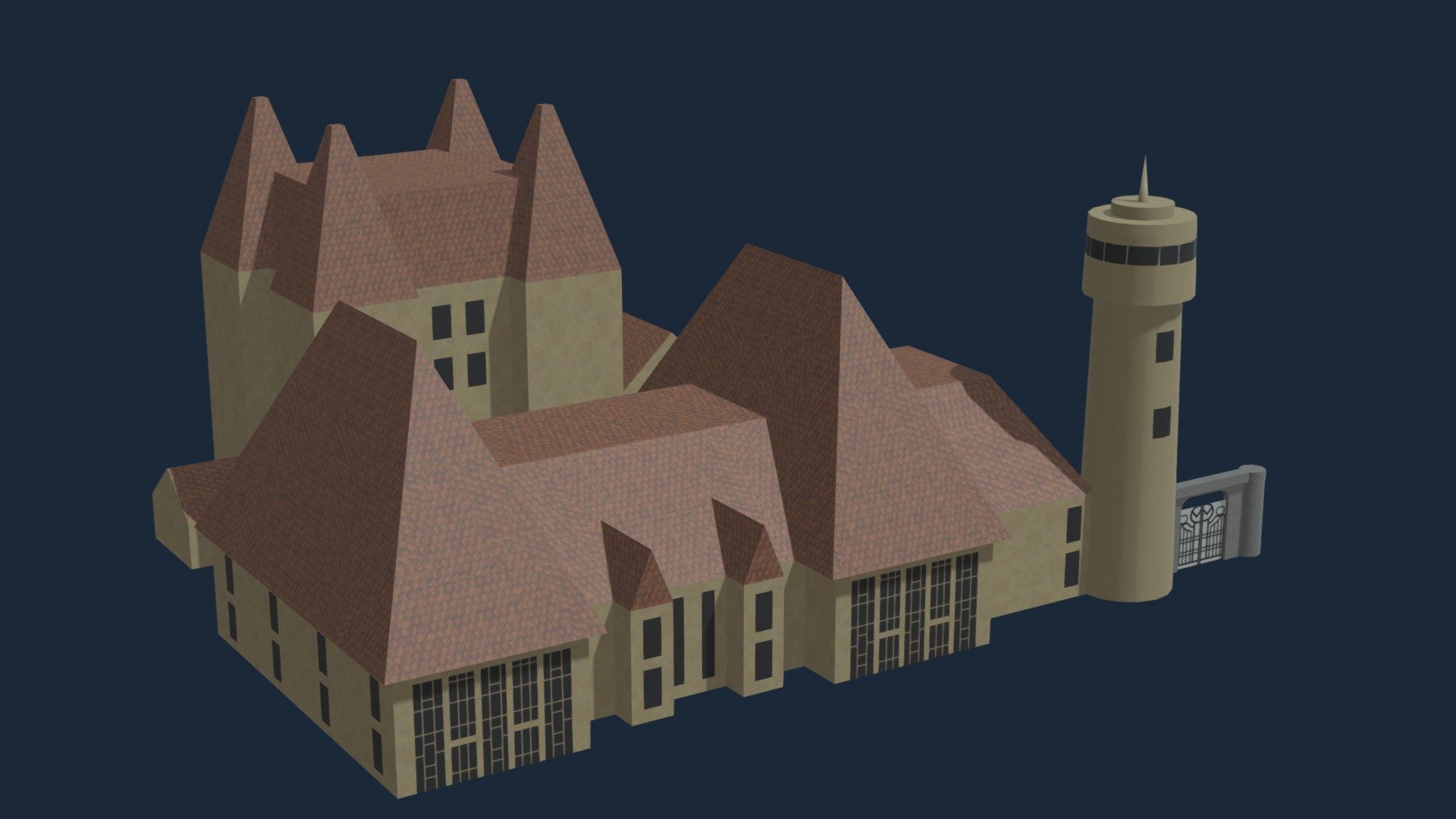 Wayne Manor - Download Free 3D model by Sea Land Air (@sealandair ...