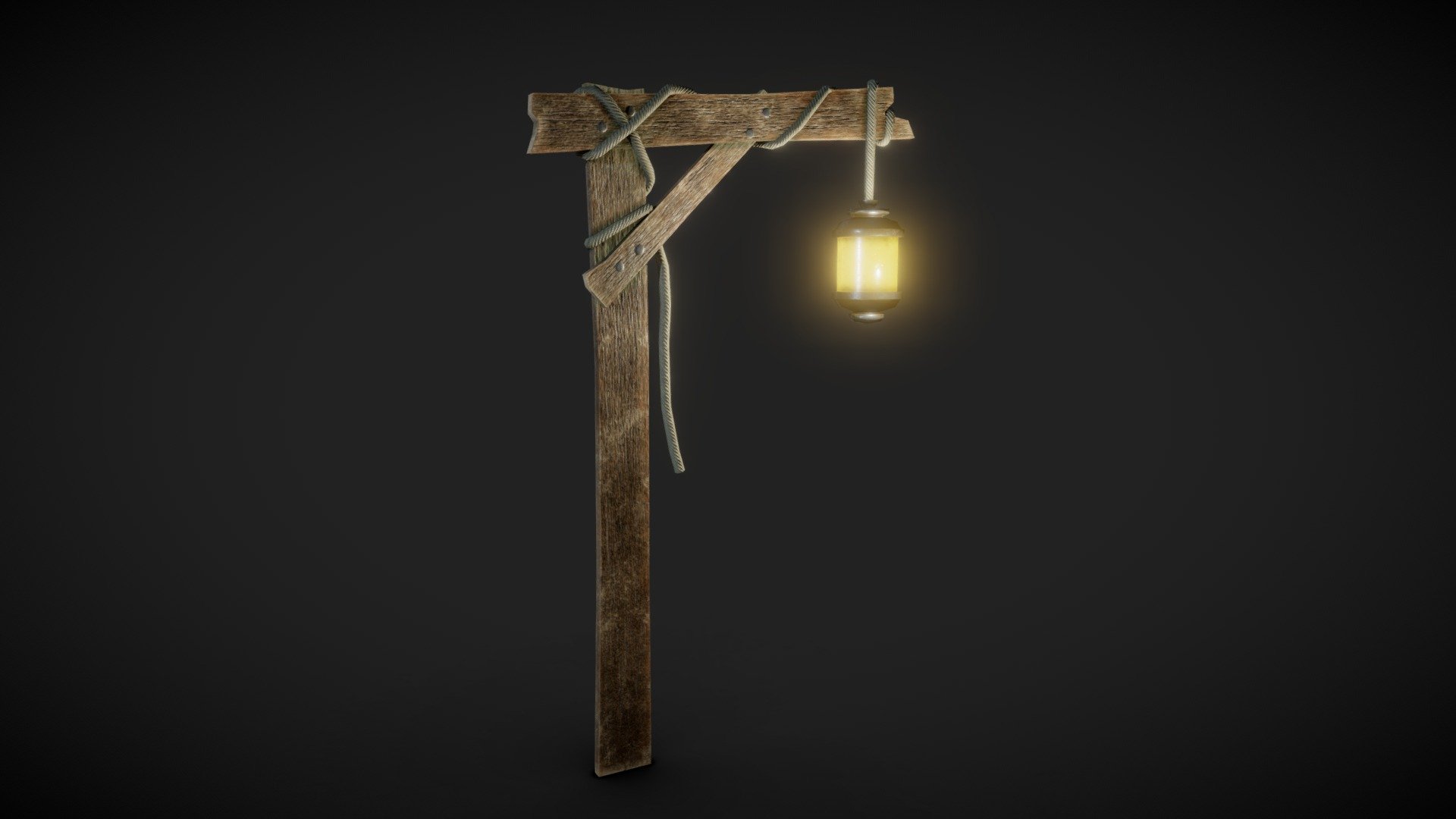 Old Wooden Lamp post - Buy Royalty Free 3D model by Deftroy [cf286a7 ...