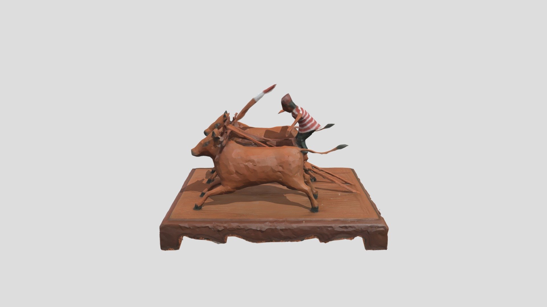 Pajangan Karapan Sapi - 3D model by anhrisn [cf29758] - Sketchfab