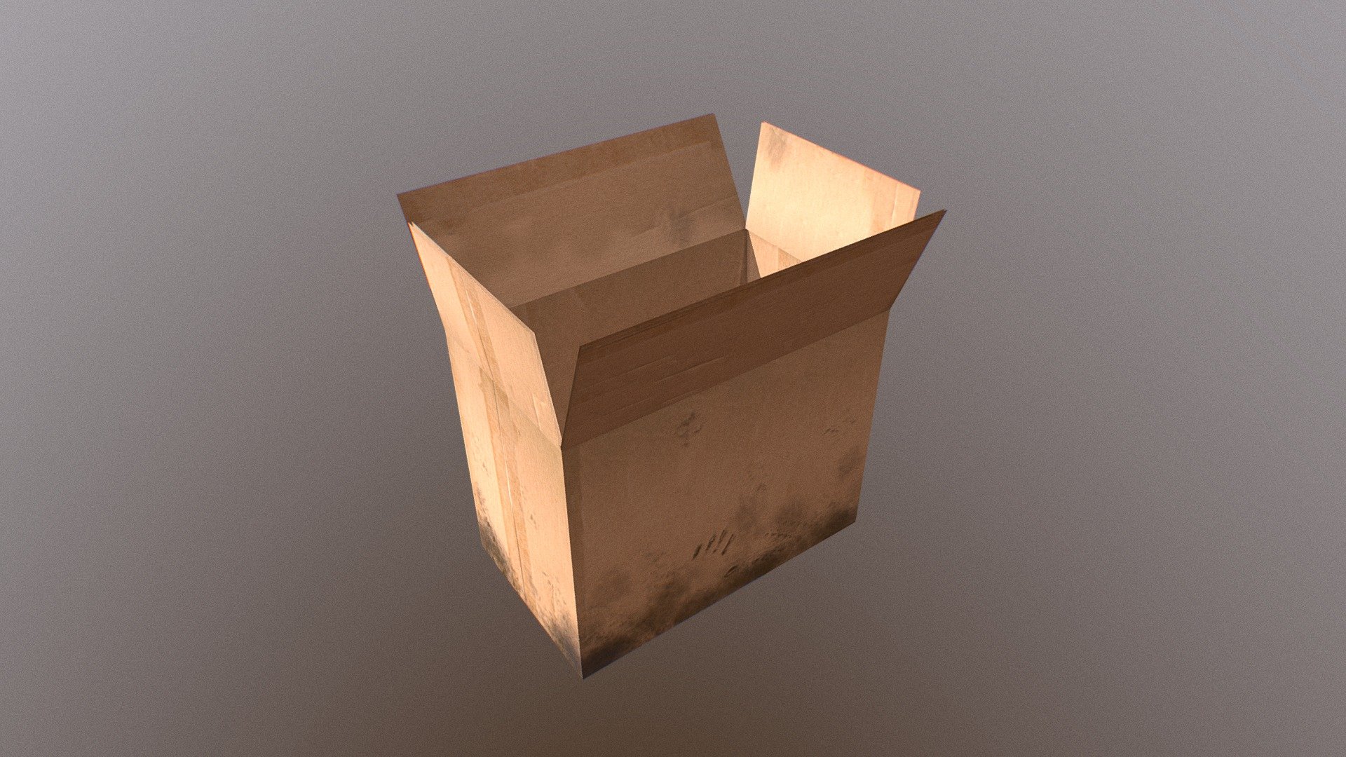 Half-open Cardboard Box - 3D model by Charlotte Kimberly Andreassen ...