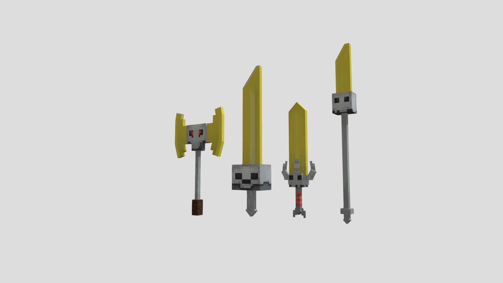 Skull weapons colelctions - 3D model by Kaineee [cf2a366] - Sketchfab