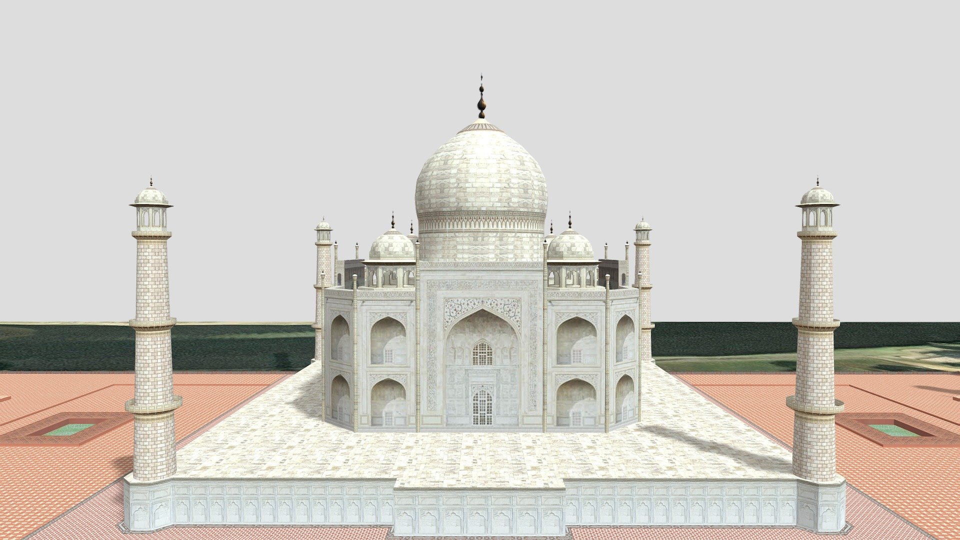 Taj Mahal - 3D model by VIPIN BISHT (@vipinbisht009) [cf2a4cc] - Sketchfab