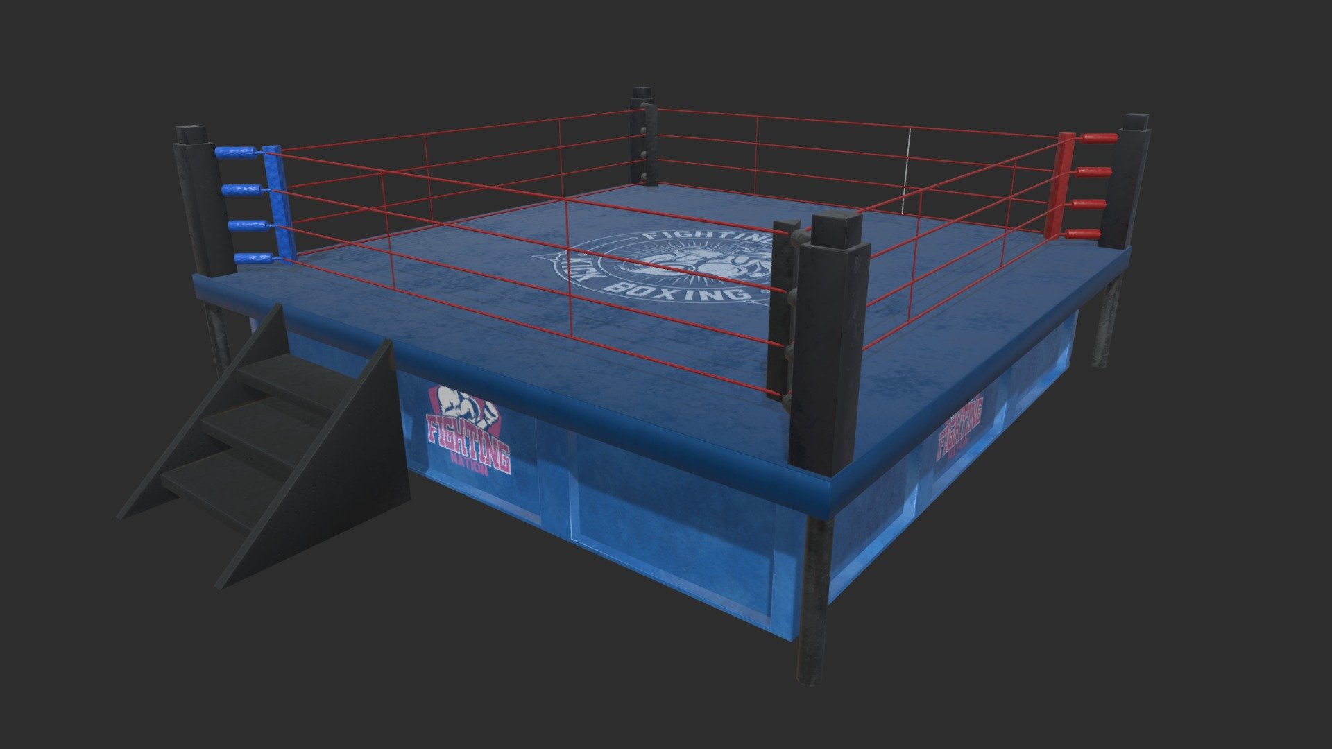 Boxing Ring 3D Model - Buy Royalty Free 3D model by Dimension Dazzle ...
