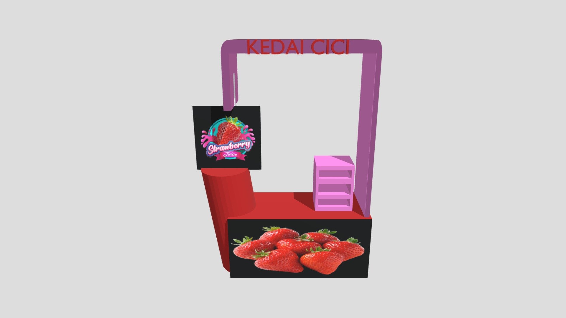 Booth Strawberry Cici2 - 3D model by mamamamik073 [cf32d7b] - Sketchfab
