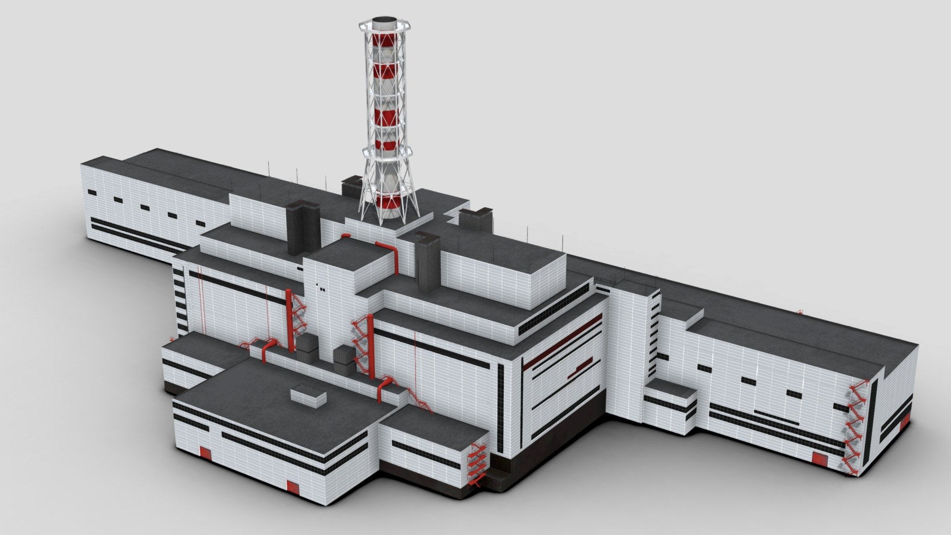 Chernobyl NPP Units 3 & 4 (Pre-1986) - 3D model by arthaix [cf34444] - Sketchfab