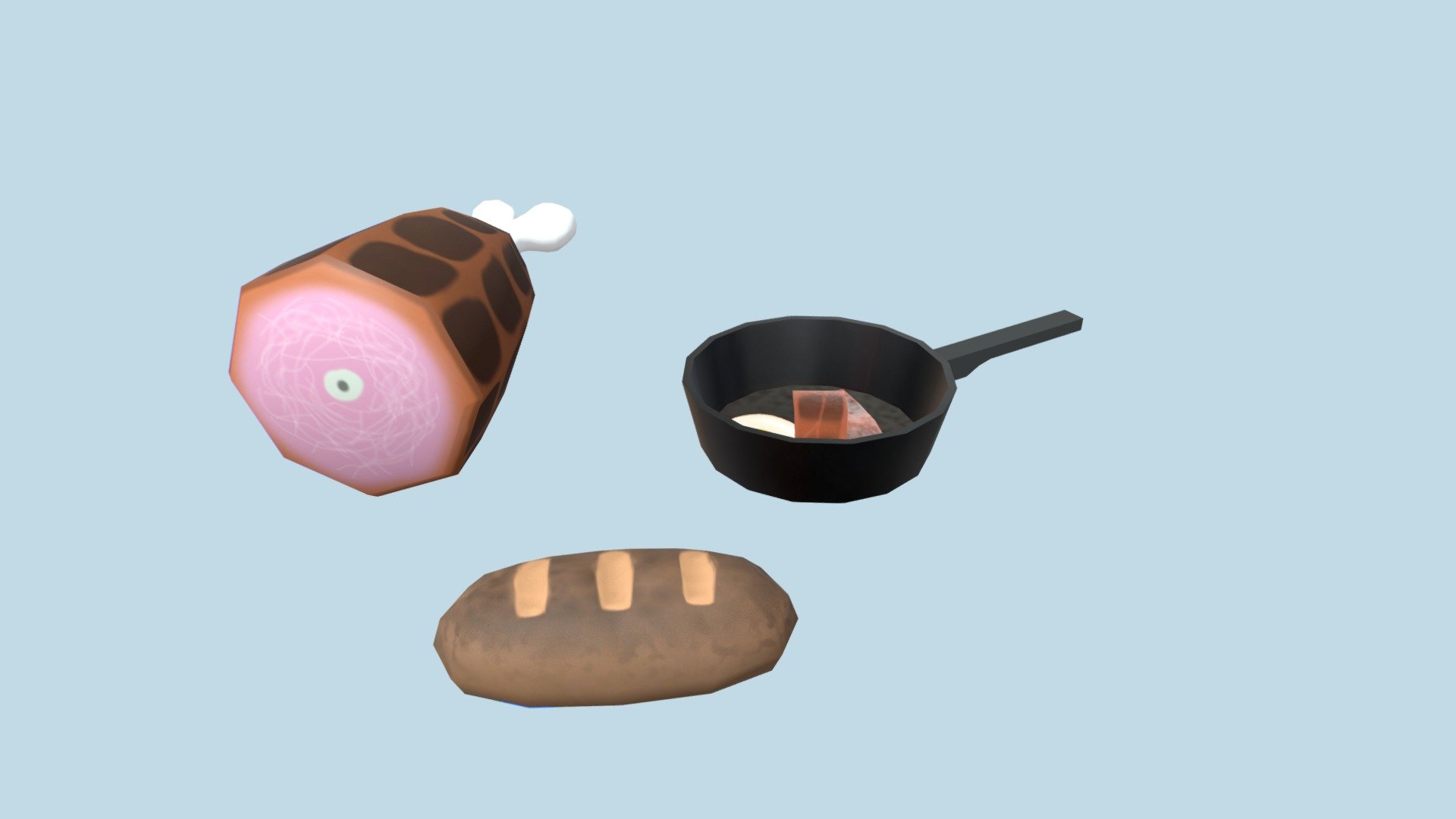 Low Poly Food - Download Free 3D model by AlessioPassera [cf351c7 ...