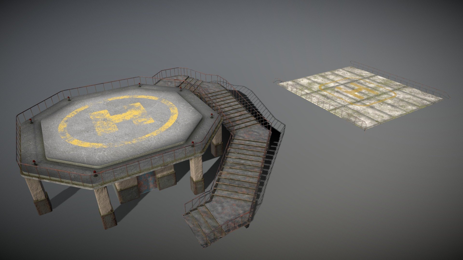 2 Sites of Helipad - Buy Royalty Free 3D model by Incg5764 [cf3a2e0 ...