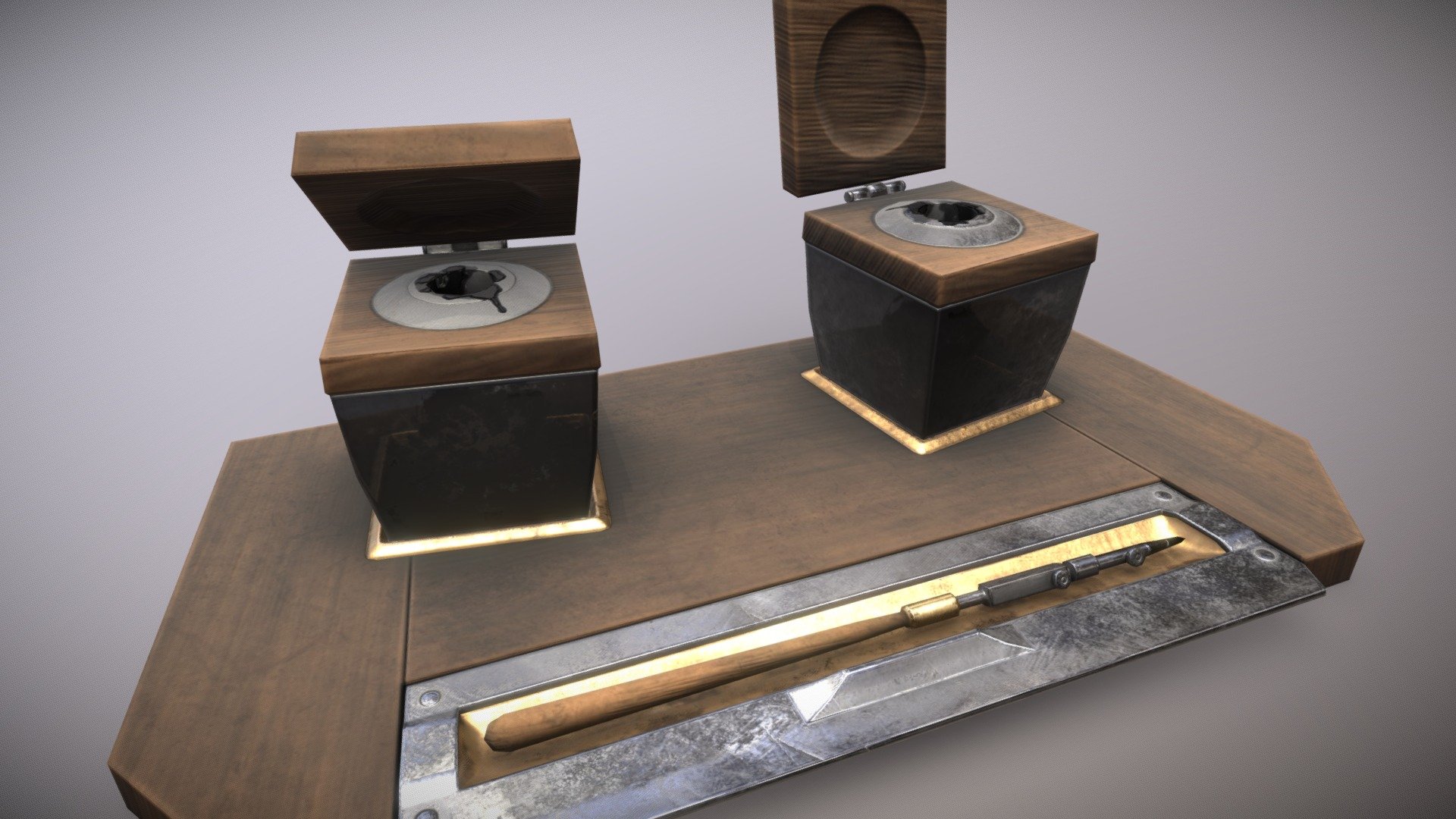 Inkstand - Download Free 3D model by AzTiZ [cf41457] - Sketchfab